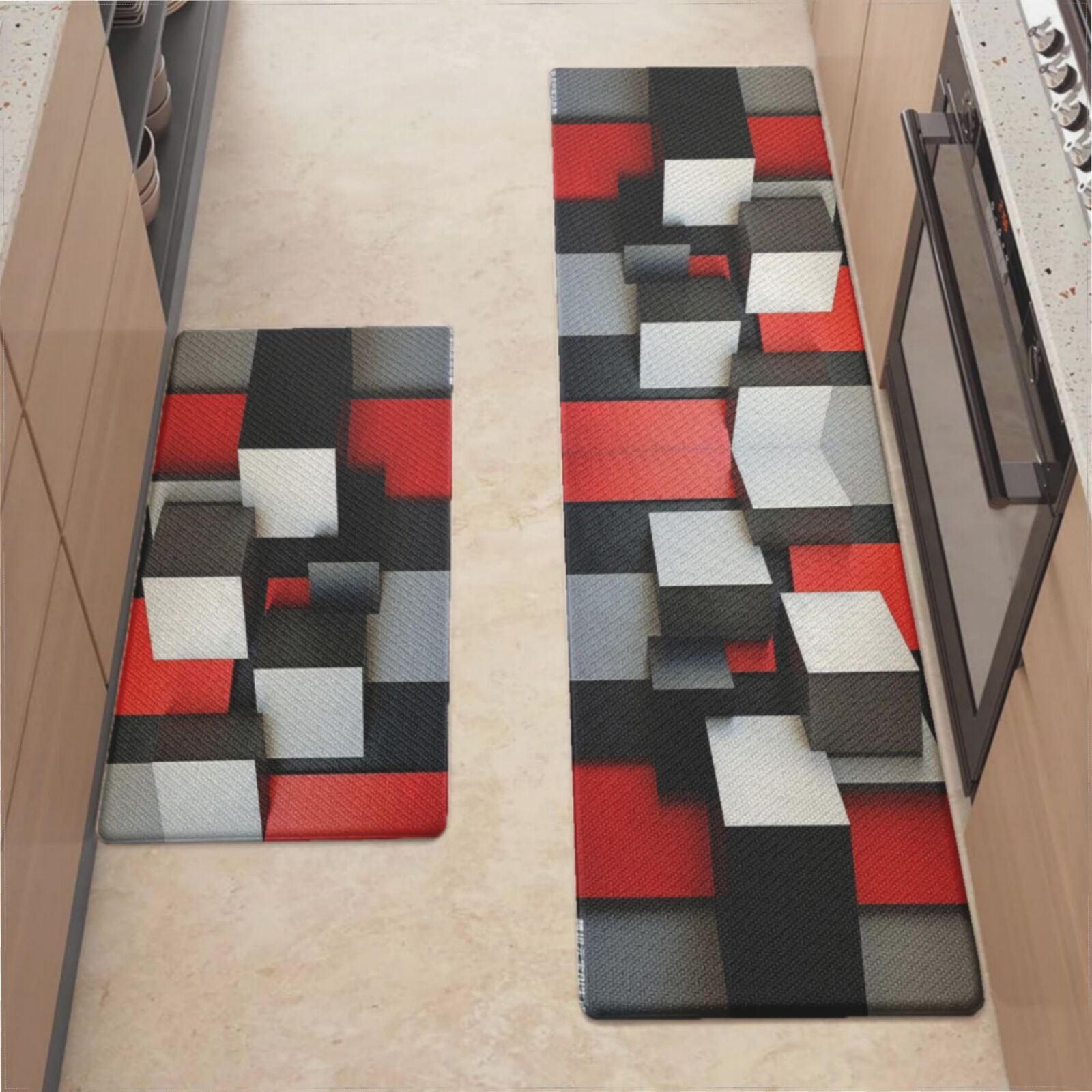 Anti Fatigue Cushioned Kitchen Mats For Floor, Waterproof Non Slip ...