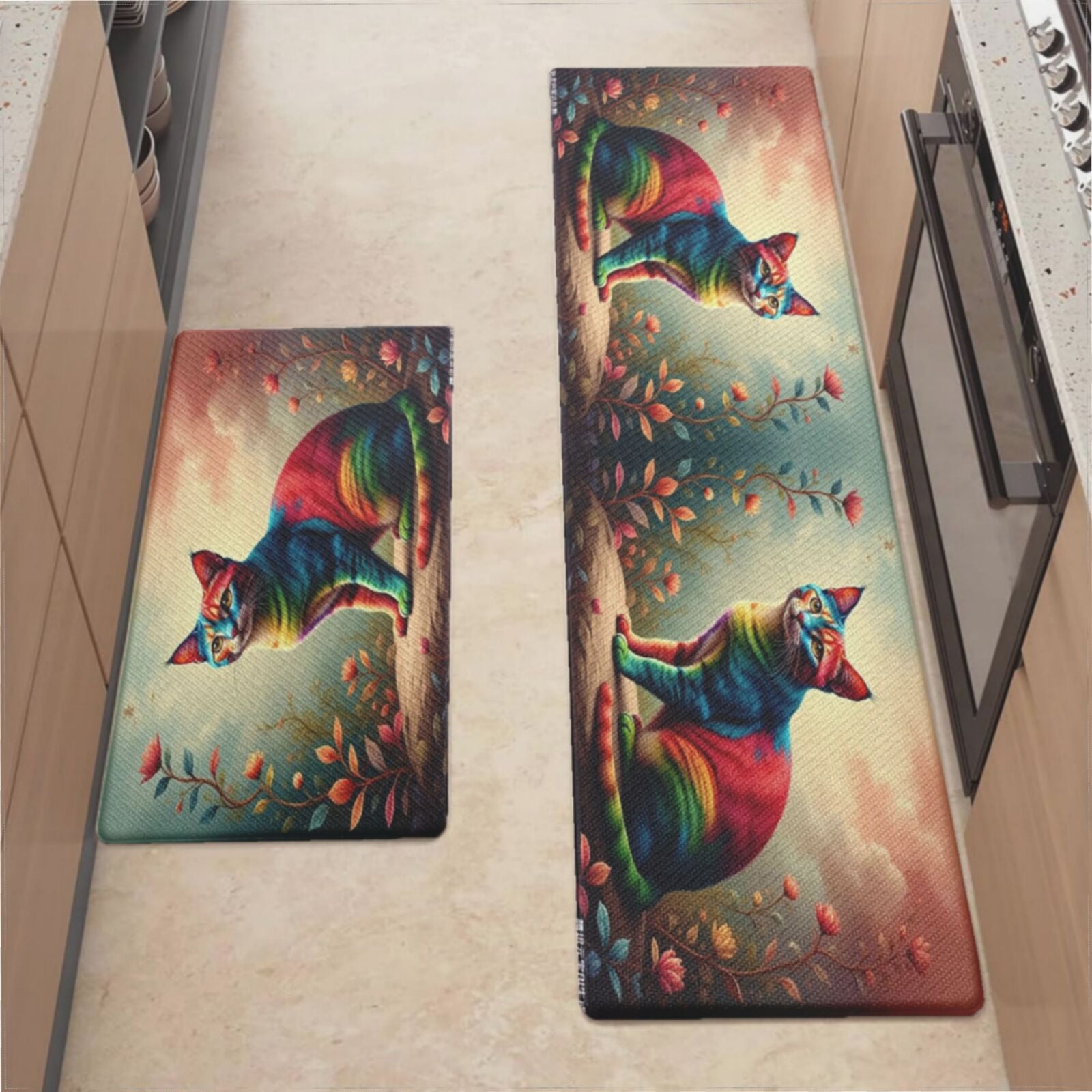 Anti Fatigue Cushioned Kitchen Mats For Floor, Waterproof Non Slip ...