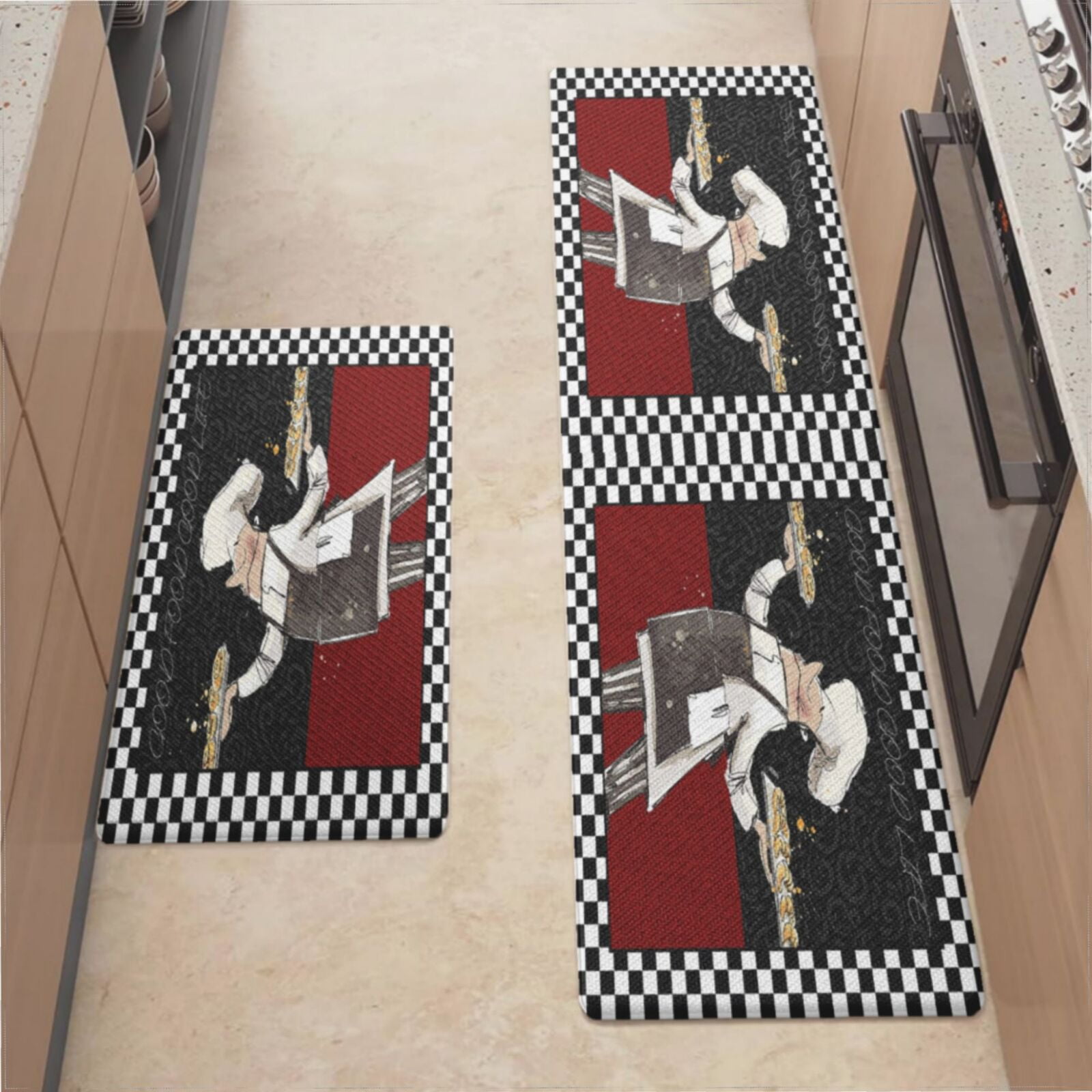 Anti Fatigue Cushioned Kitchen Mats For Floor, Waterproof Non Slip ...