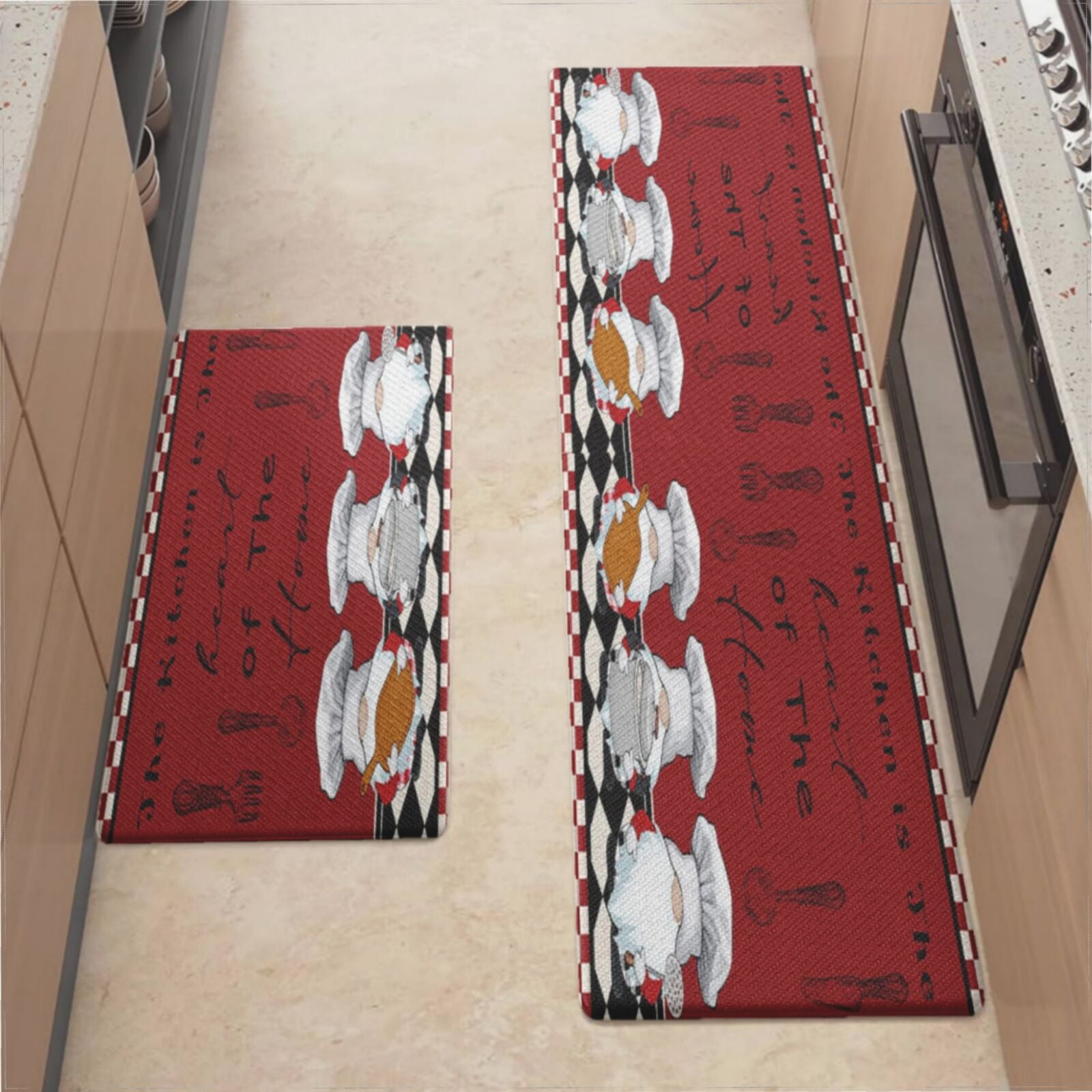 Anti Fatigue Cushioned Kitchen Mats For Floor, Waterproof Non Slip ...