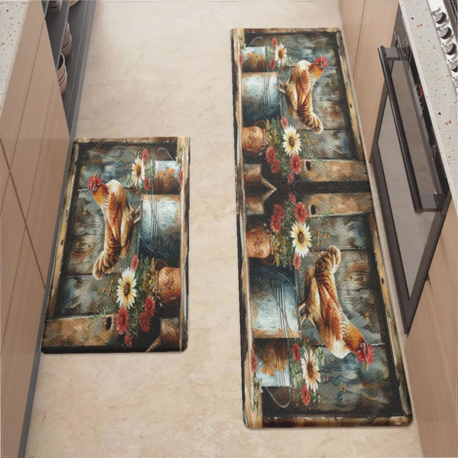 Anti Fatigue Cushioned Kitchen Mats For Floor, Waterproof Non Slip ...
