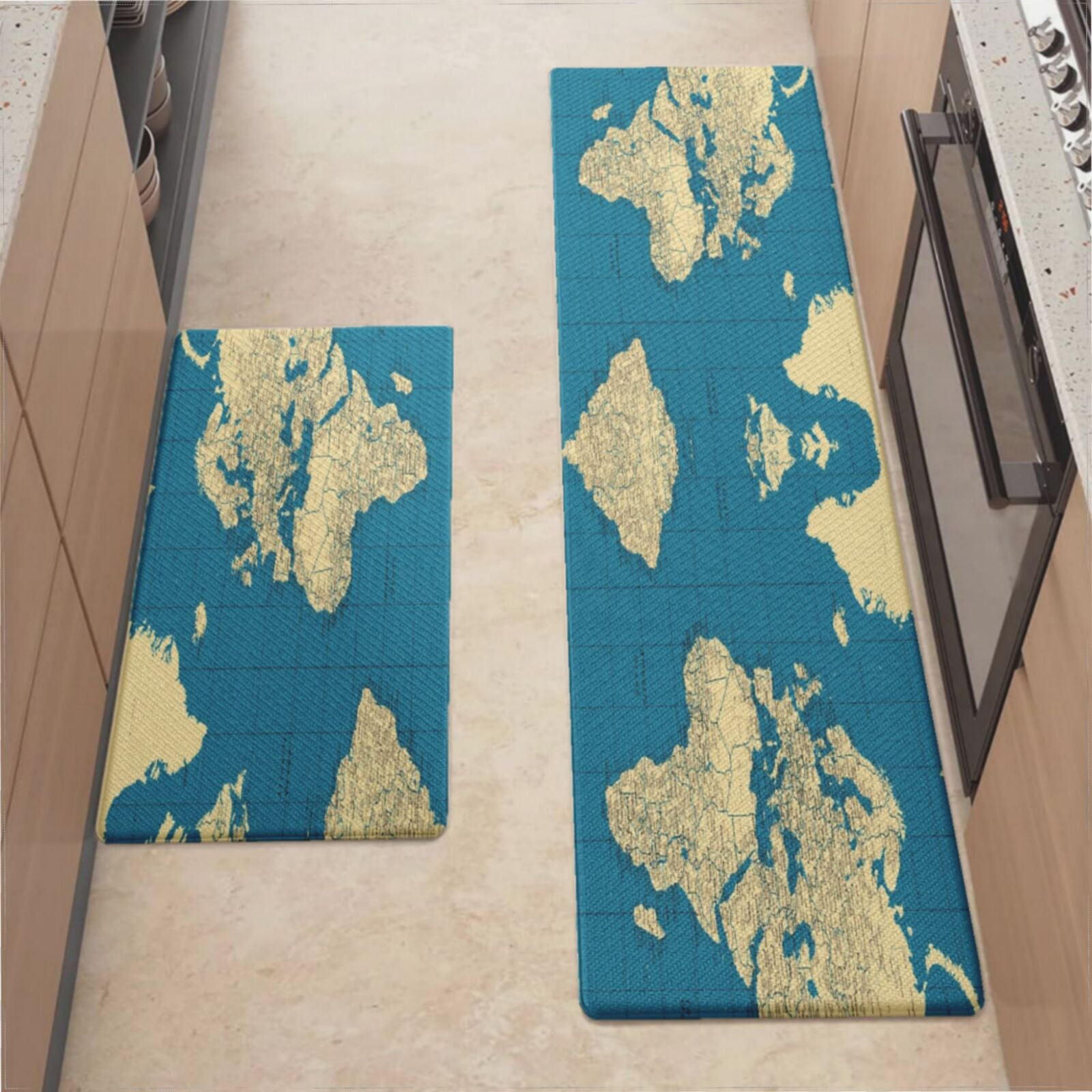 Anti Fatigue Cushioned Kitchen Mats For Floor, Waterproof Non Slip ...