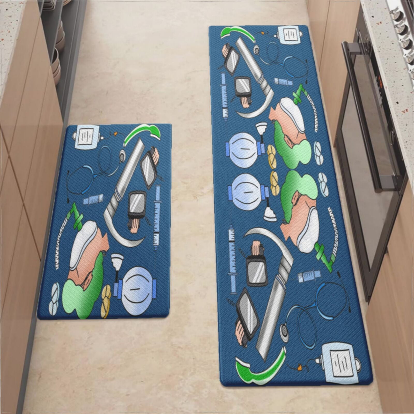 Anti Fatigue Cushioned Kitchen Mats For Floor, Waterproof Non Slip ...
