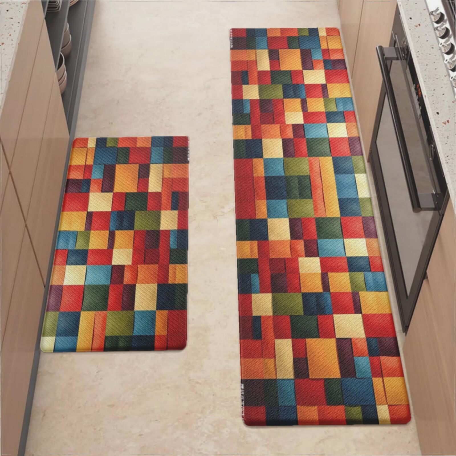 Anti Fatigue Cushioned Kitchen Mats For Floor, Waterproof Non Slip ...