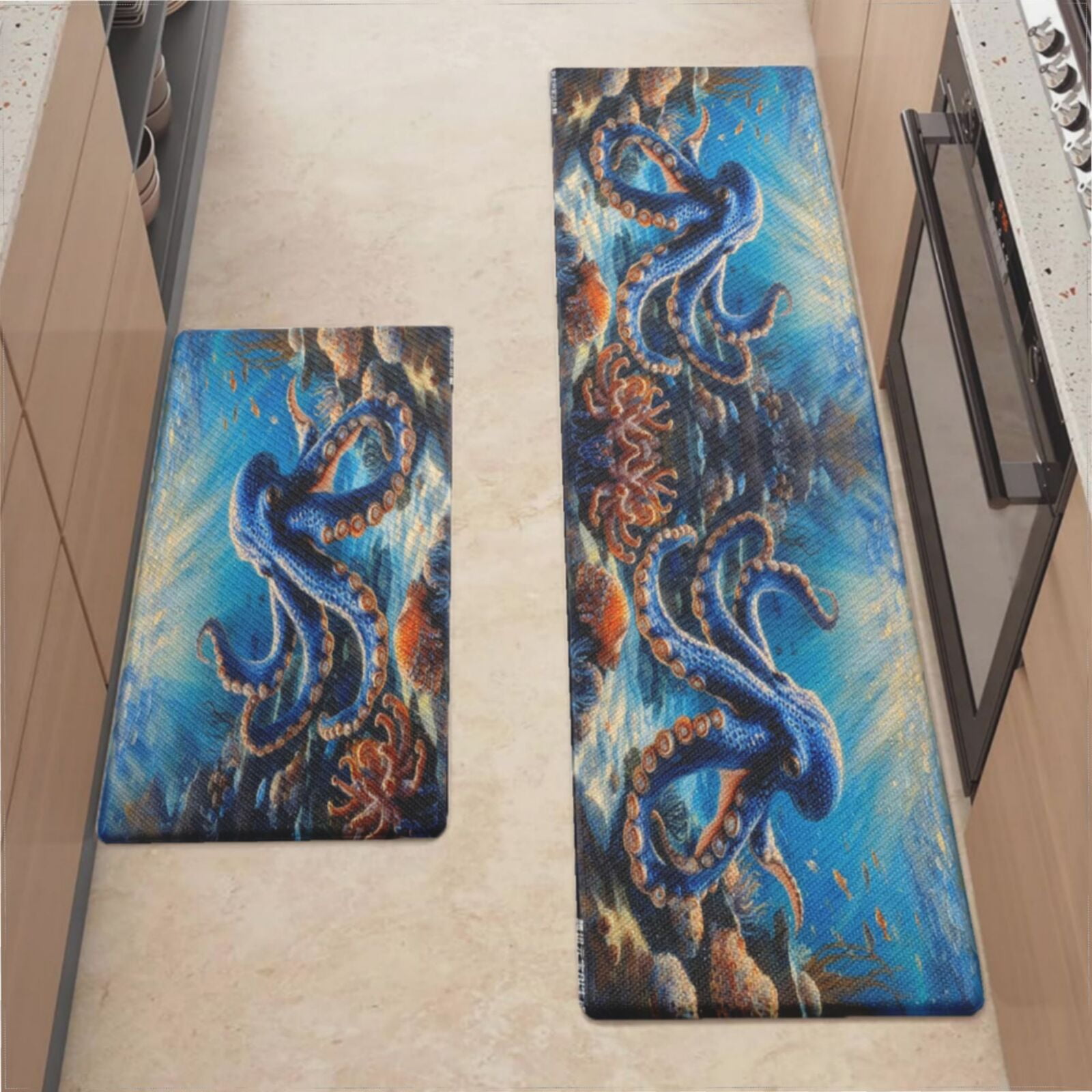 Anti Fatigue Cushioned Kitchen Mats For Floor, Waterproof Non Slip ...