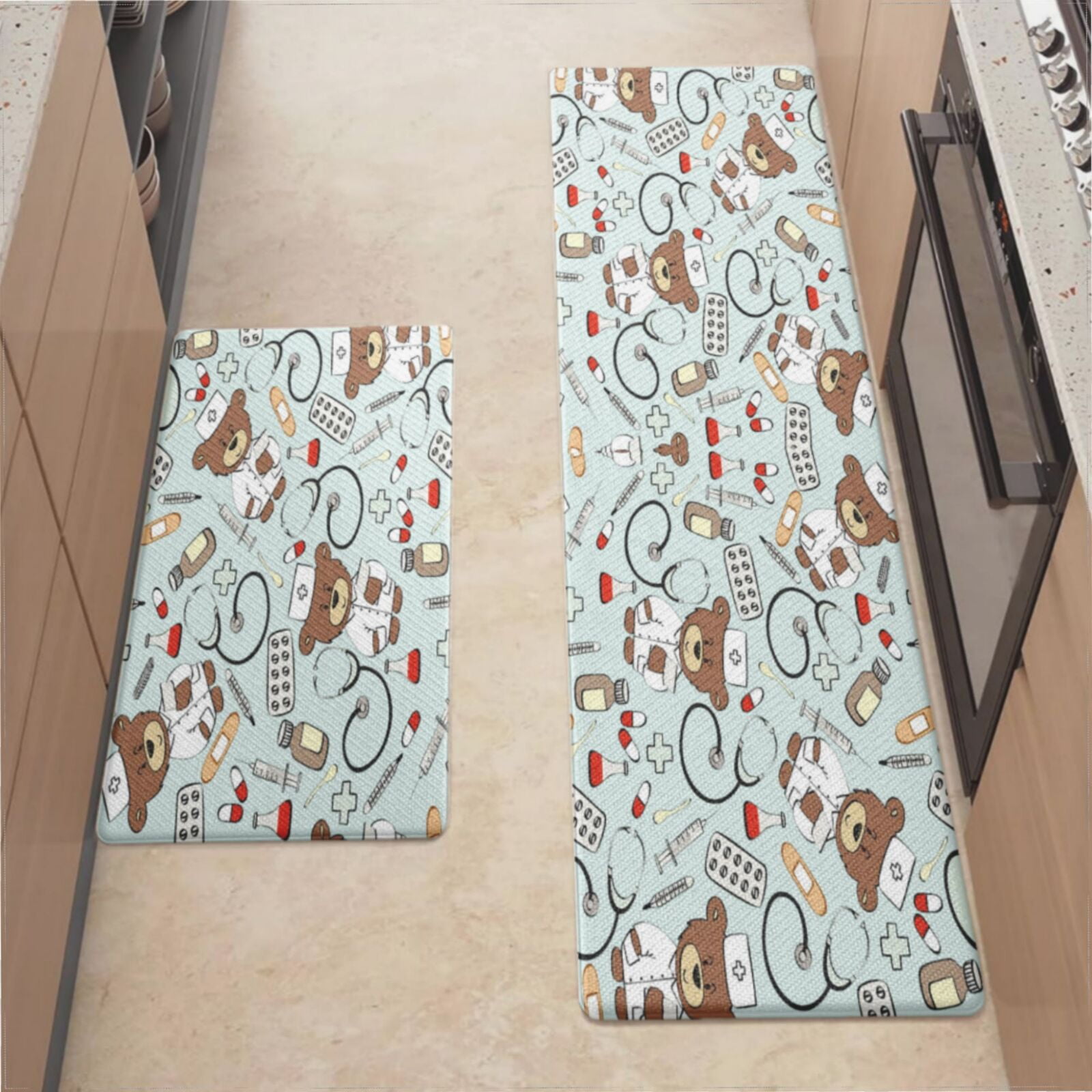 Anti Fatigue Cushioned Kitchen Mats For Floor, Waterproof Non Slip ...