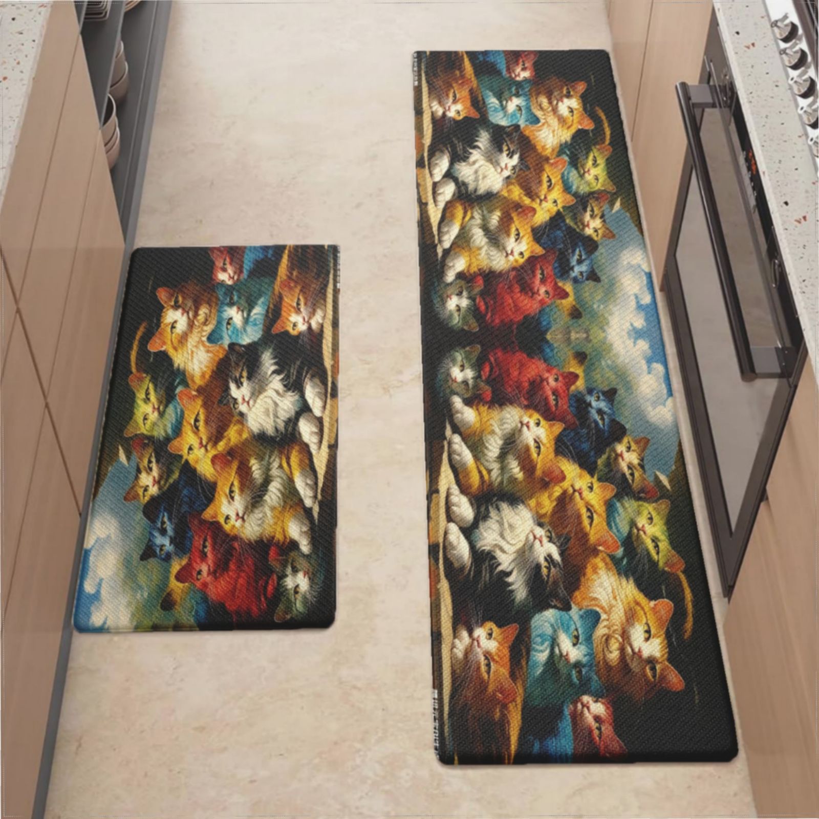 Anti Fatigue Cushioned Kitchen Mats For Floor, Waterproof Non Slip ...