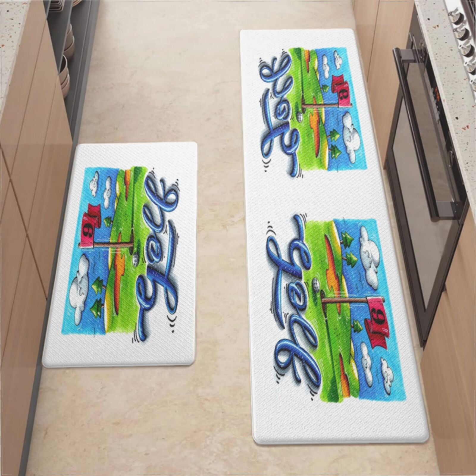 Anti Fatigue Cushioned Kitchen Mats For Floor, Waterproof Non Slip ...