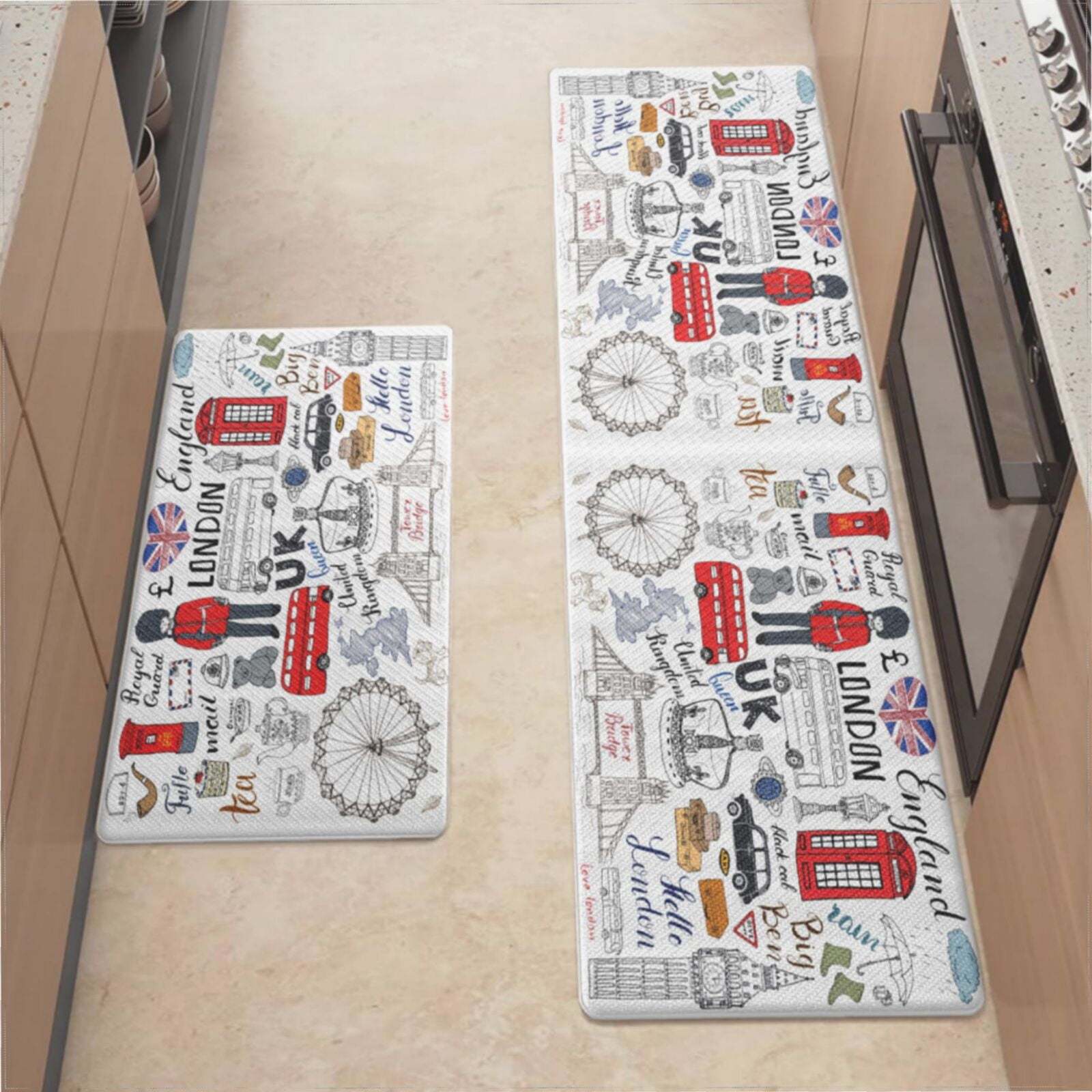 Anti Fatigue Cushioned Kitchen Mats For Floor, Waterproof Non Slip ...