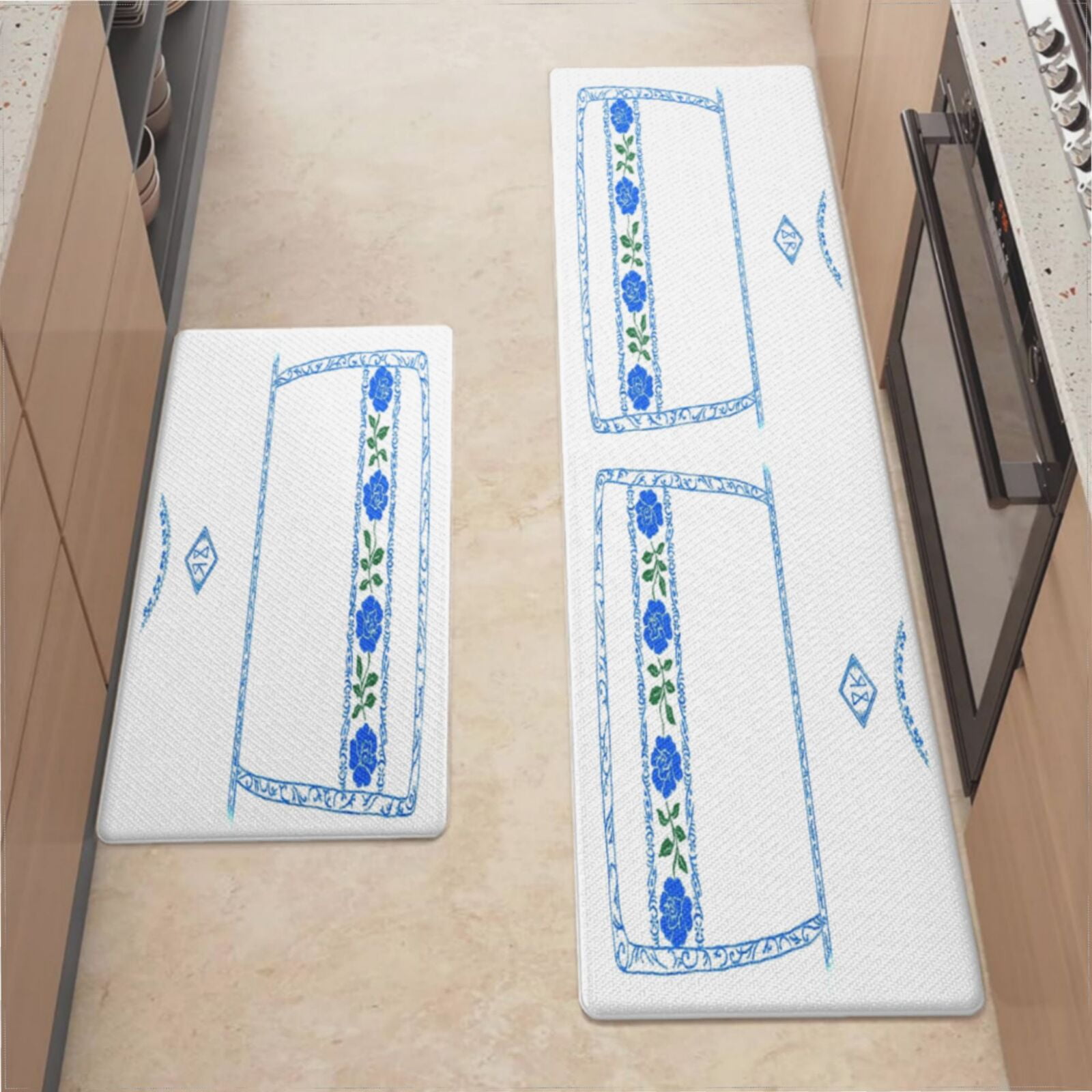 Anti Fatigue Cushioned Kitchen Mats For Floor, Waterproof Non Slip ...