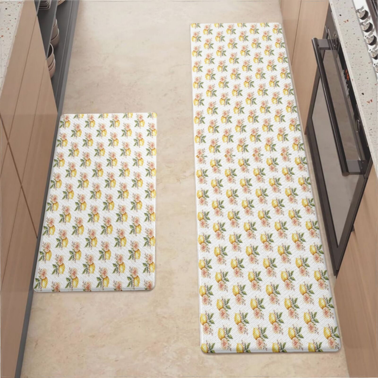 Anti Fatigue Cushioned Kitchen Mats For Floor, Waterproof Non Slip Comfort Mat, Pink Perfume ...