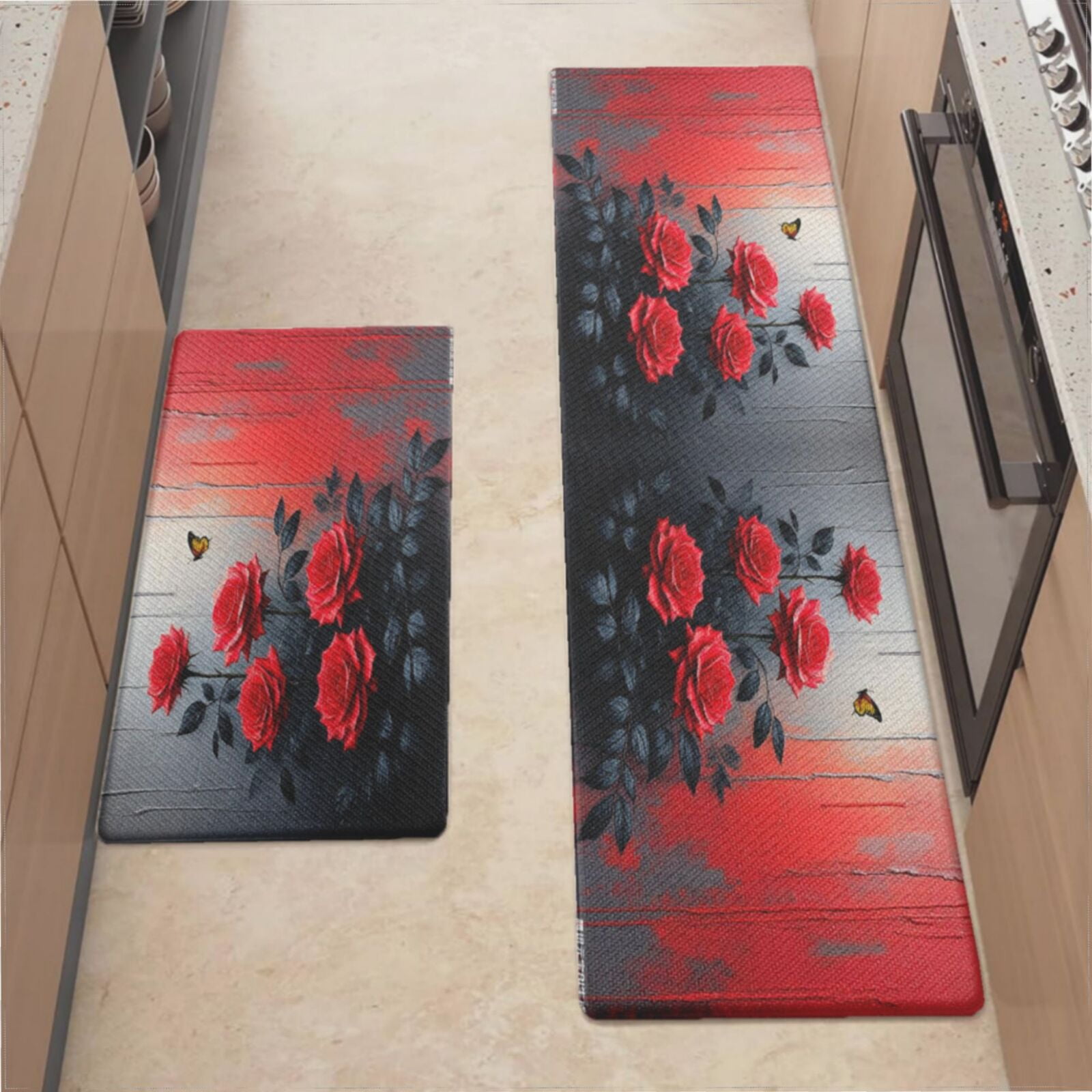 Anti Fatigue Cushioned Kitchen Mats For Floor, Waterproof Non Slip ...