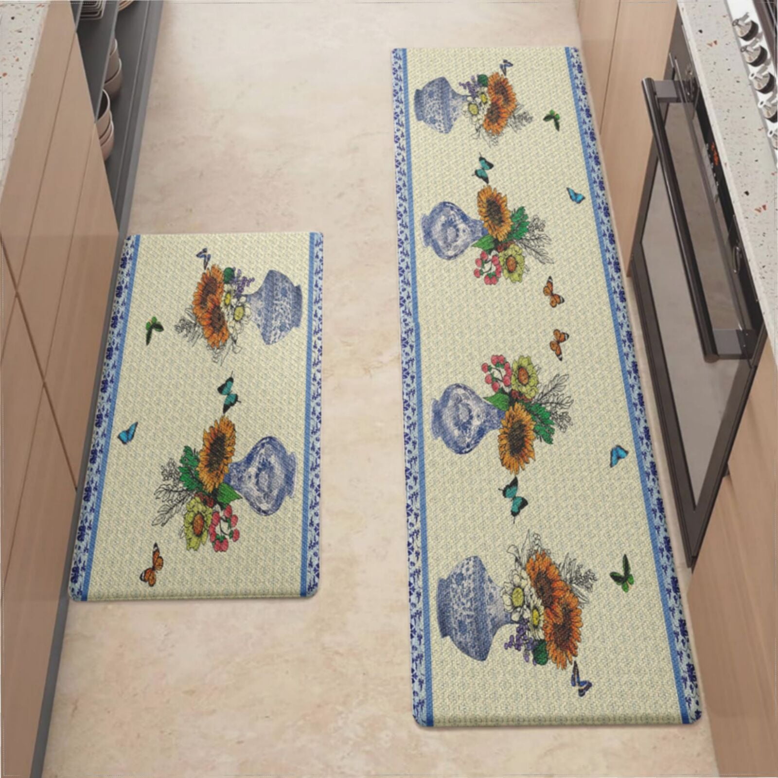 Anti Fatigue Cushioned Kitchen Mats For Floor, Waterproof Non Slip ...