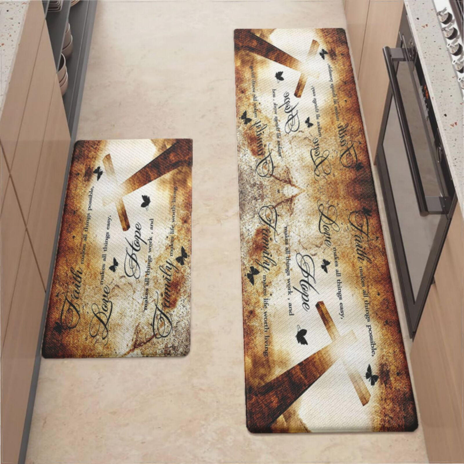 Anti Fatigue Cushioned Kitchen Mats For Floor, Waterproof Non Slip ...