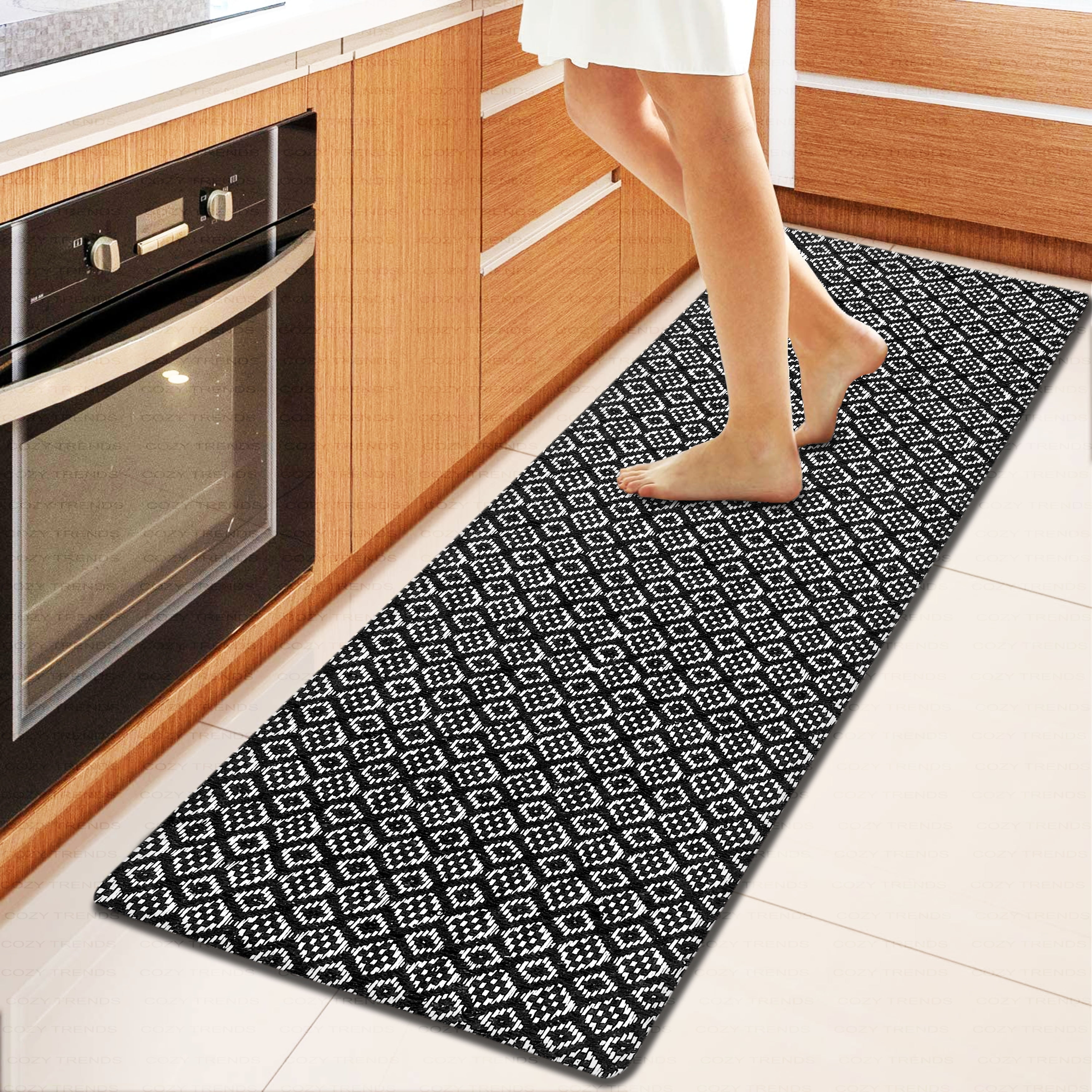 Anti-Fatigue Kitchen/Bathroom/Bed side Mat Hand Woven Runner Rug ...