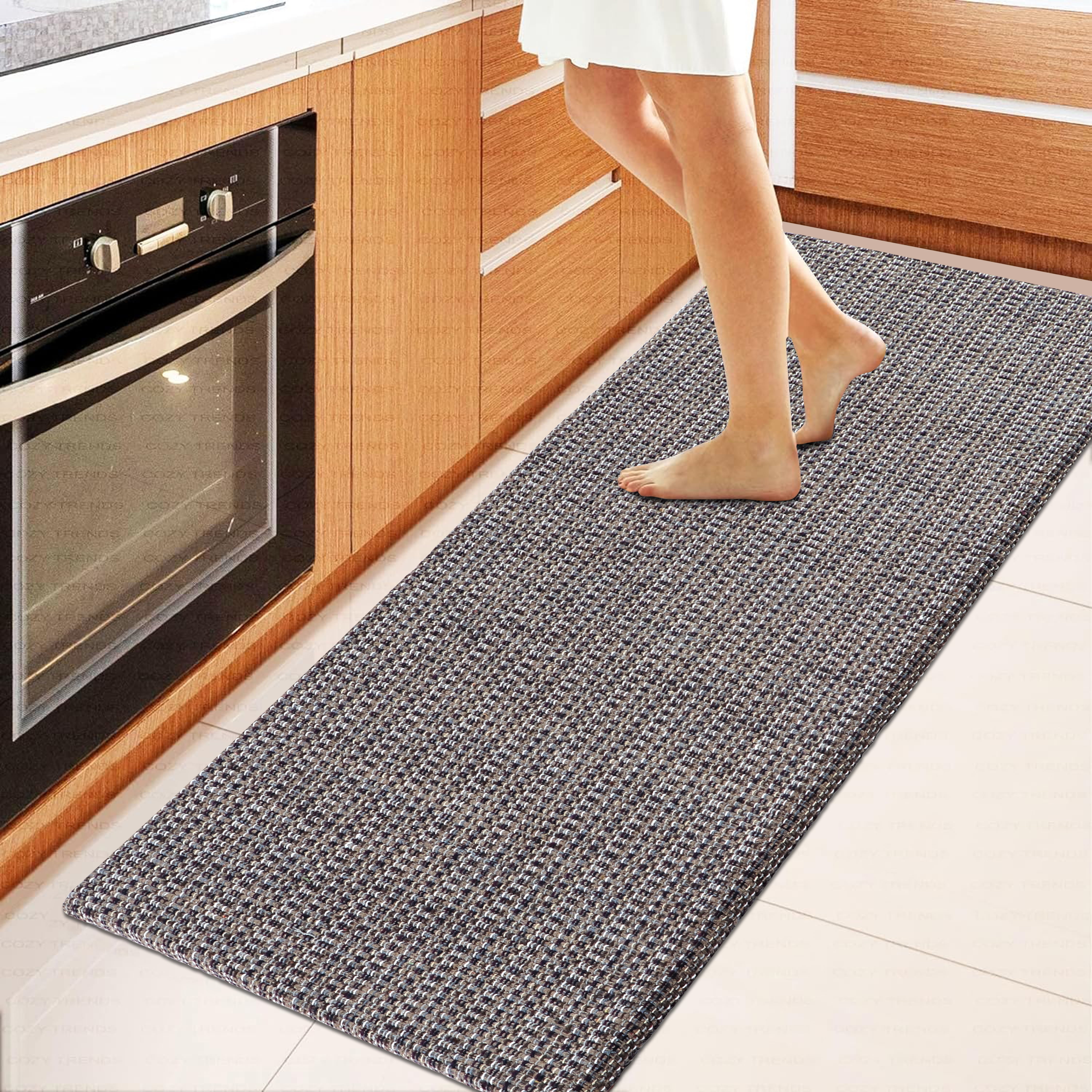 Anti-Fatigue Kitchen/Bathroom/Bed side Mat Hand Woven Runner Rug ...