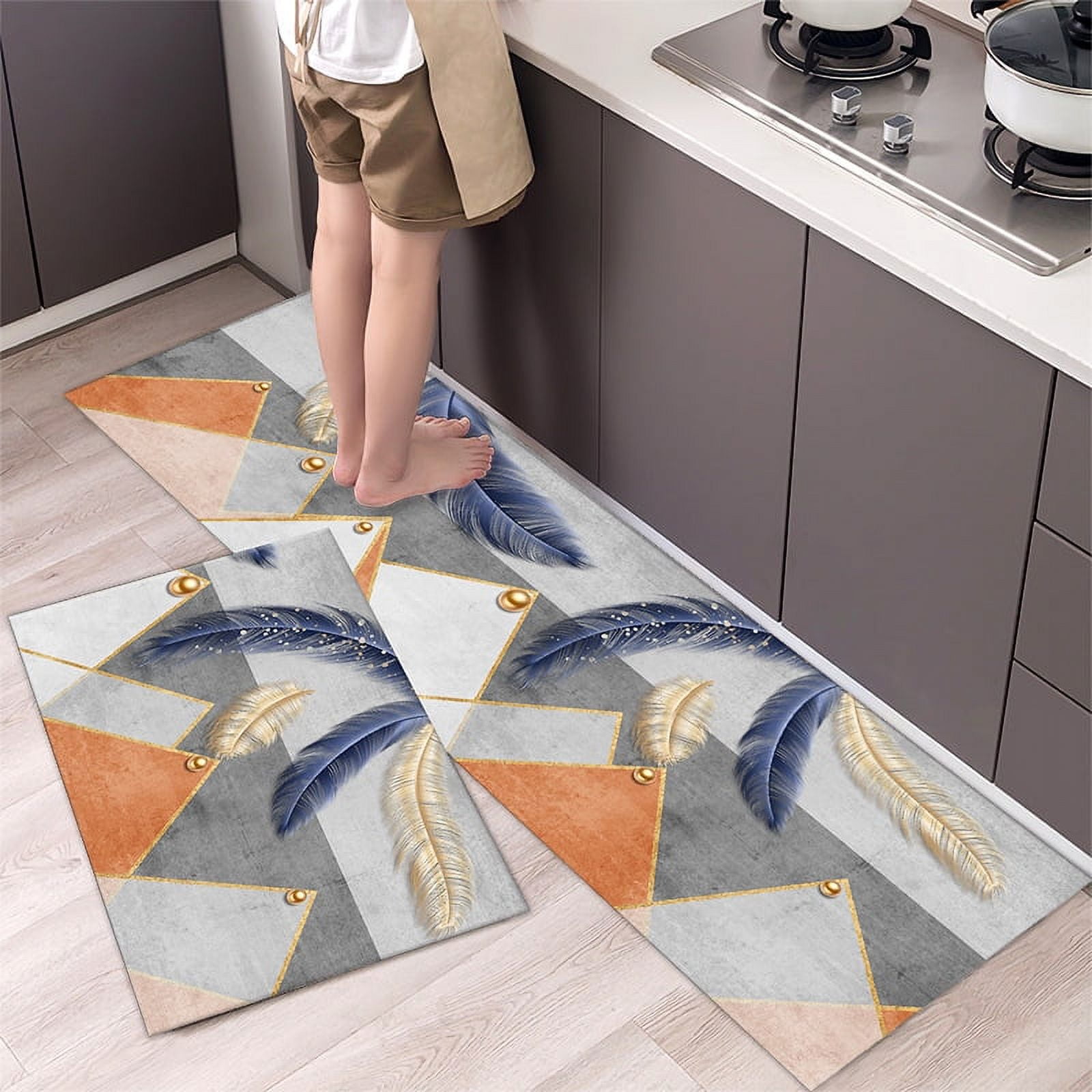Anti Fatigue Kitchen Carpet Anti-Slip Rug Hallway Entrance Bathroom Rug ...