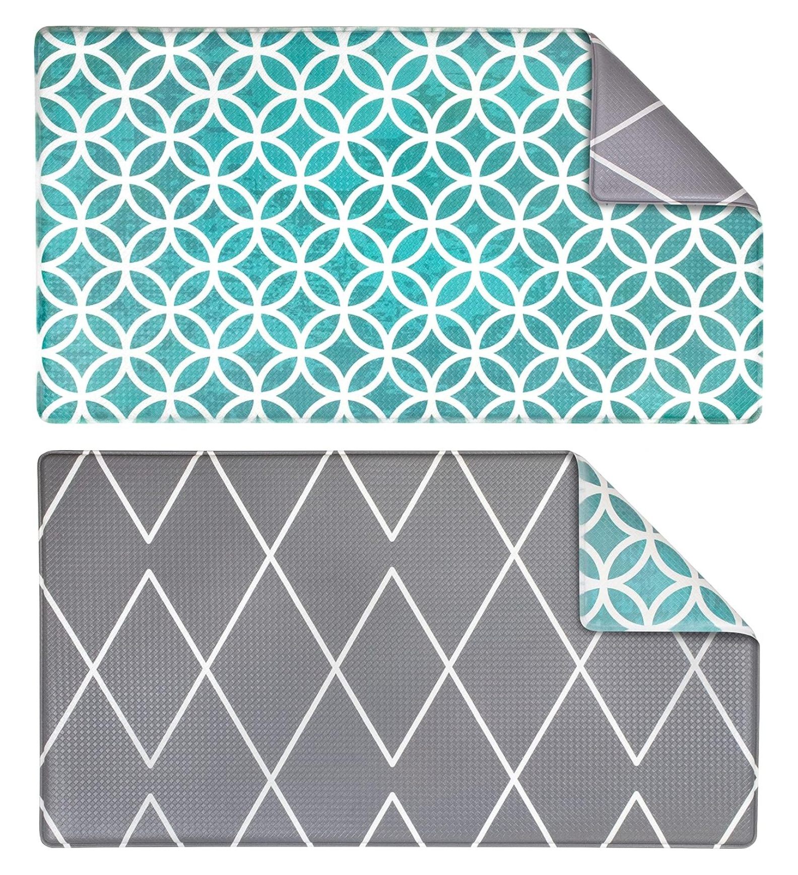 Anti Fatigue Kitchen Floor Mat, Reversible Cushioned Memory Foam ...