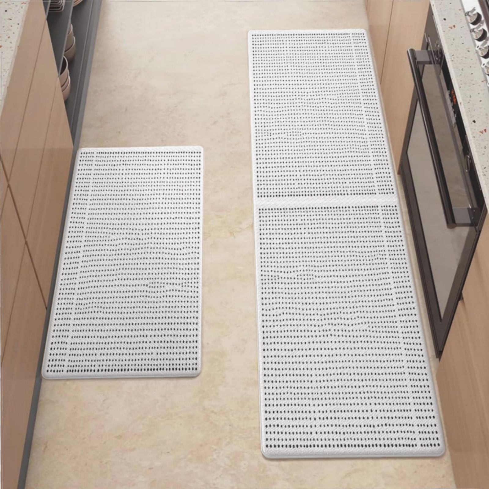 Anti Fatigue Kitchen Mat, Black Dots Kitchen Rugs Non Slip, Cushioned ...