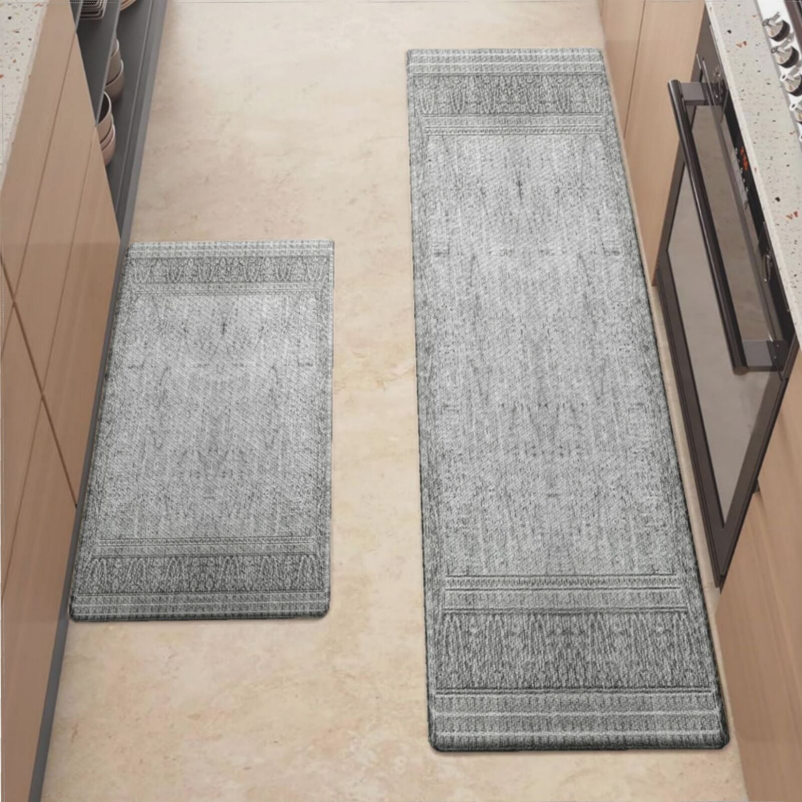 Anti Fatigue Kitchen Mat, Boho Distressed Kitchen Rugs Non Slip ...