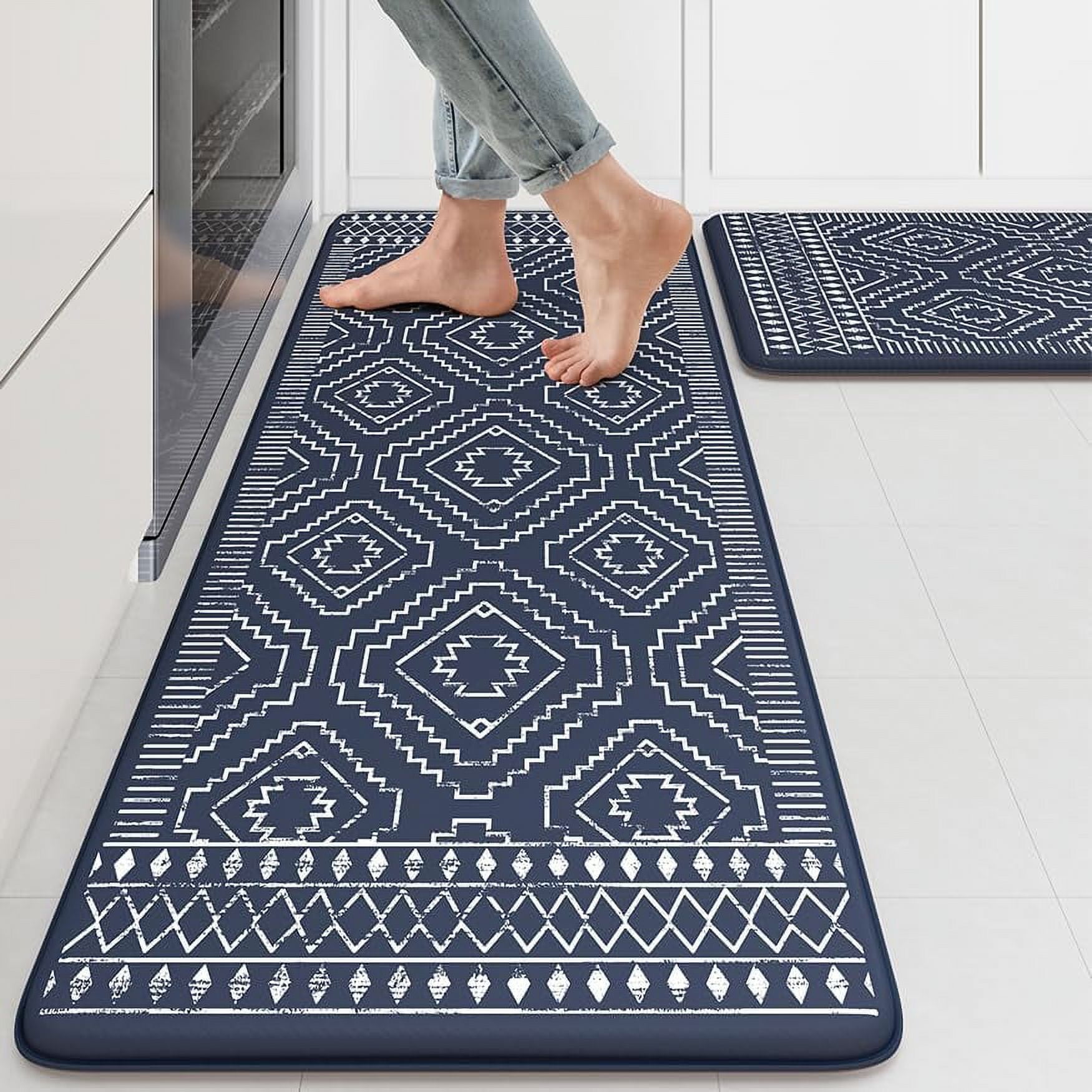 Anti Fatigue Kitchen Mat,Boho Kitchen Rugs Sets of 2, Cushioned Kitchen ...