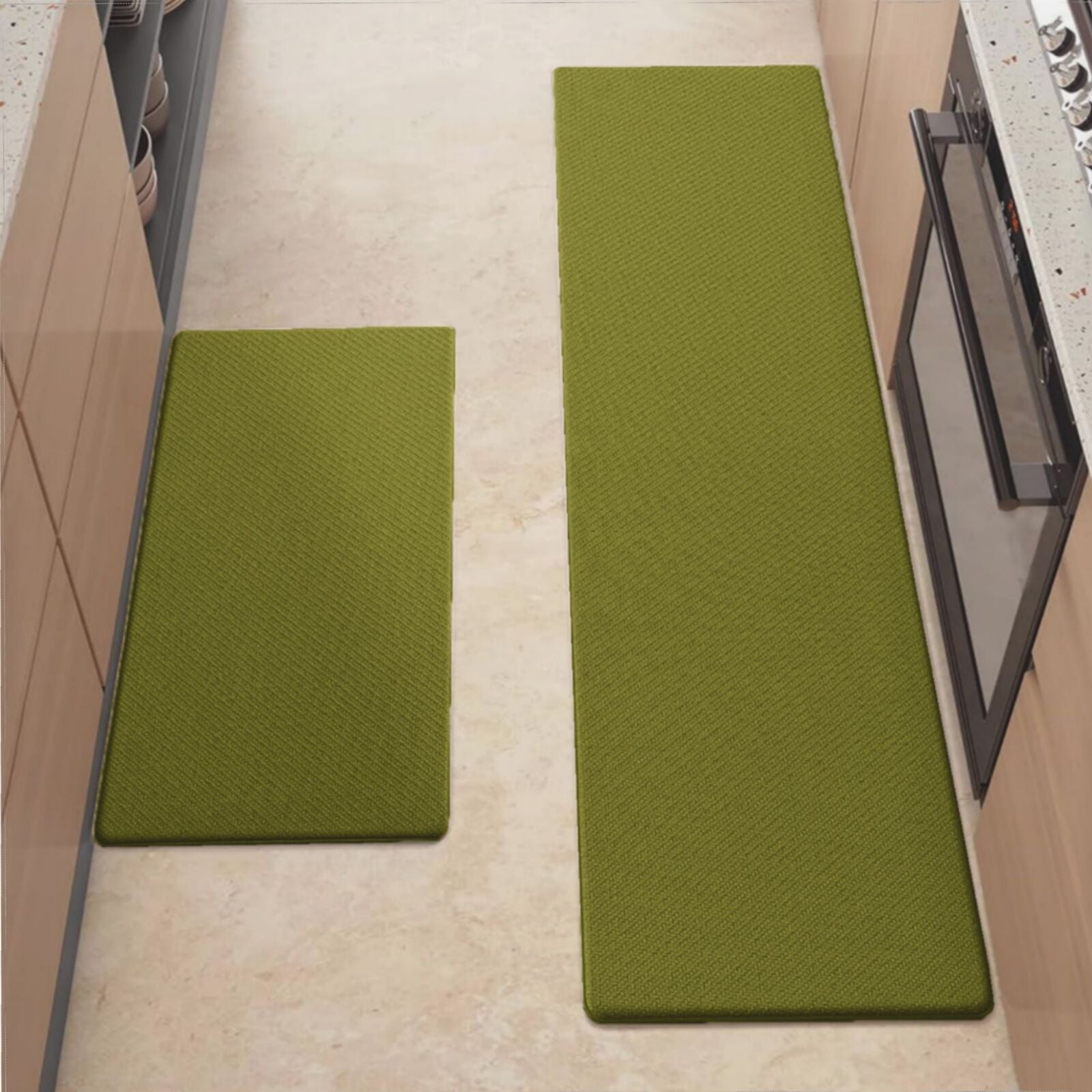 Anti Fatigue Kitchen Mat, Bronze Yellow Sets of 2 Kitchen Rugs Non Slip ...