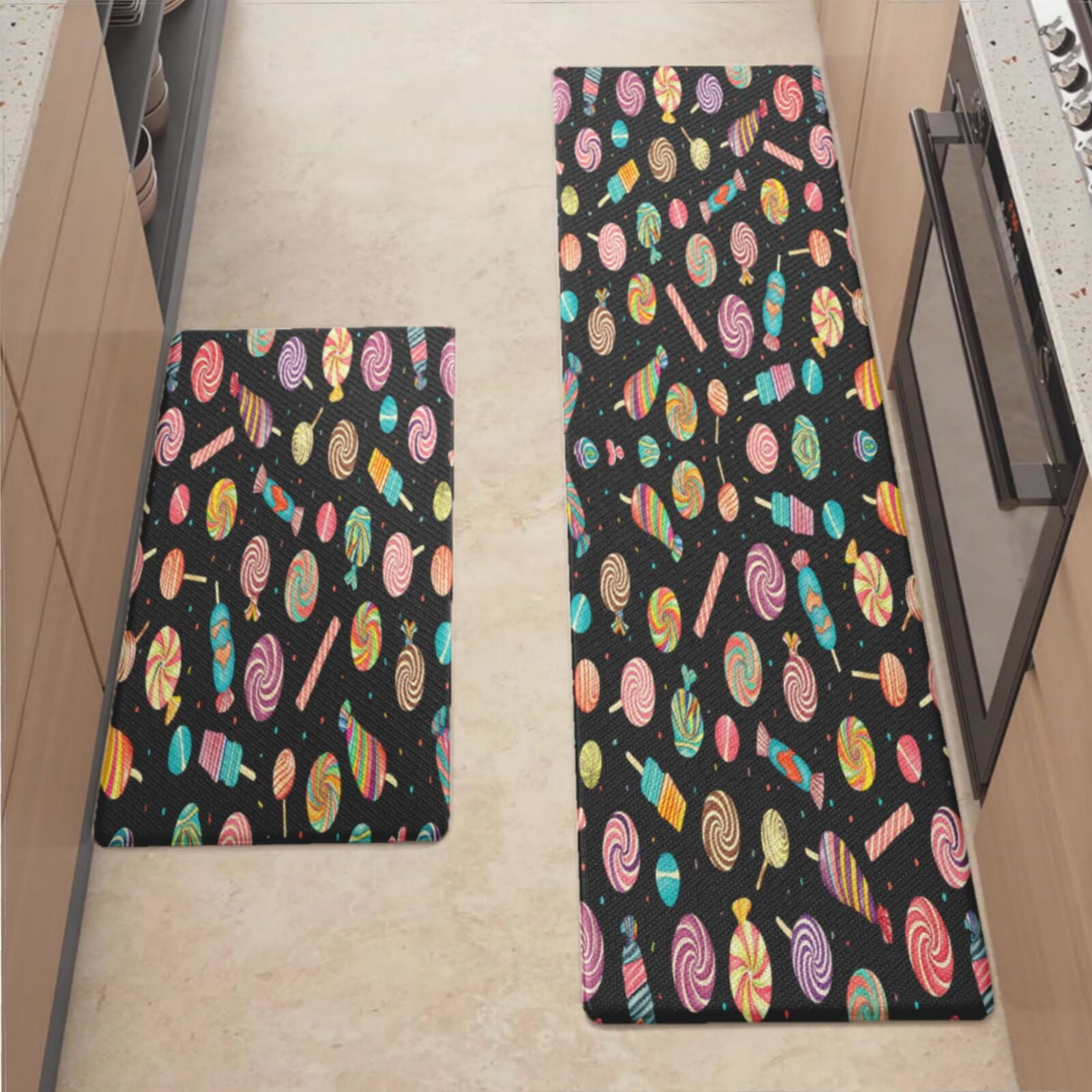 Anti Fatigue Kitchen Mat, Candy Flattened Kitchen Rugs Non Slip ...