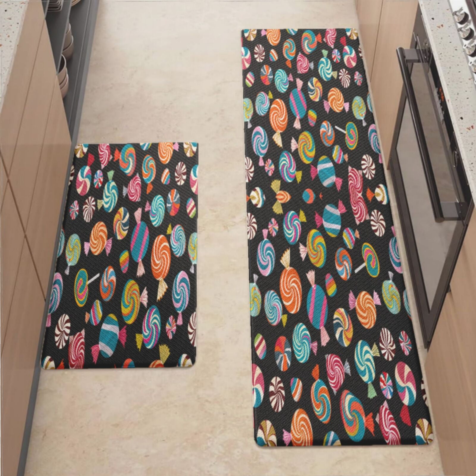 Anti Fatigue Kitchen Mat, Candy Flattened Kitchen Rugs Non Slip ...