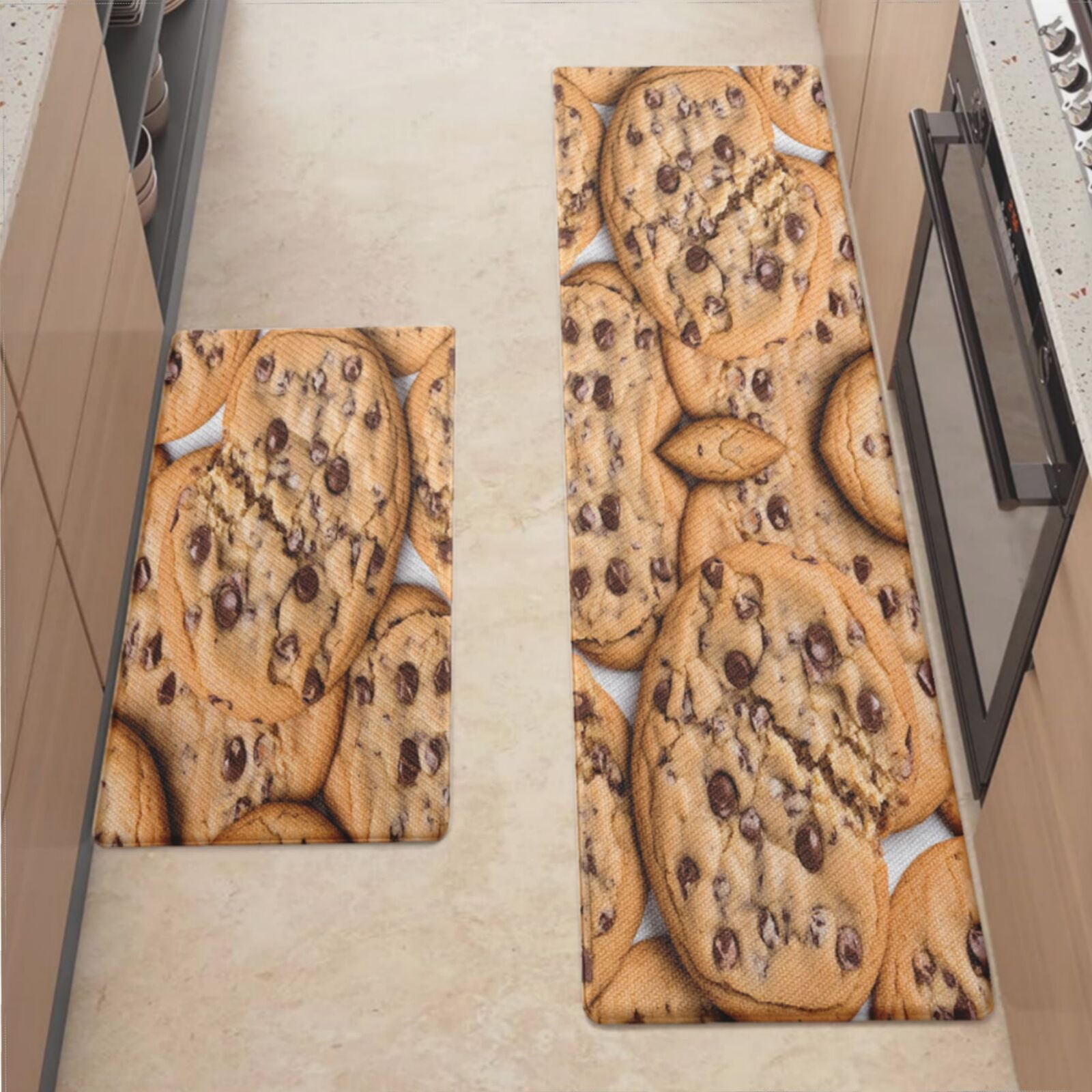 Anti Fatigue Kitchen Mat, Chocolate Chip Cookies Kitchen Rugs Non Slip ...