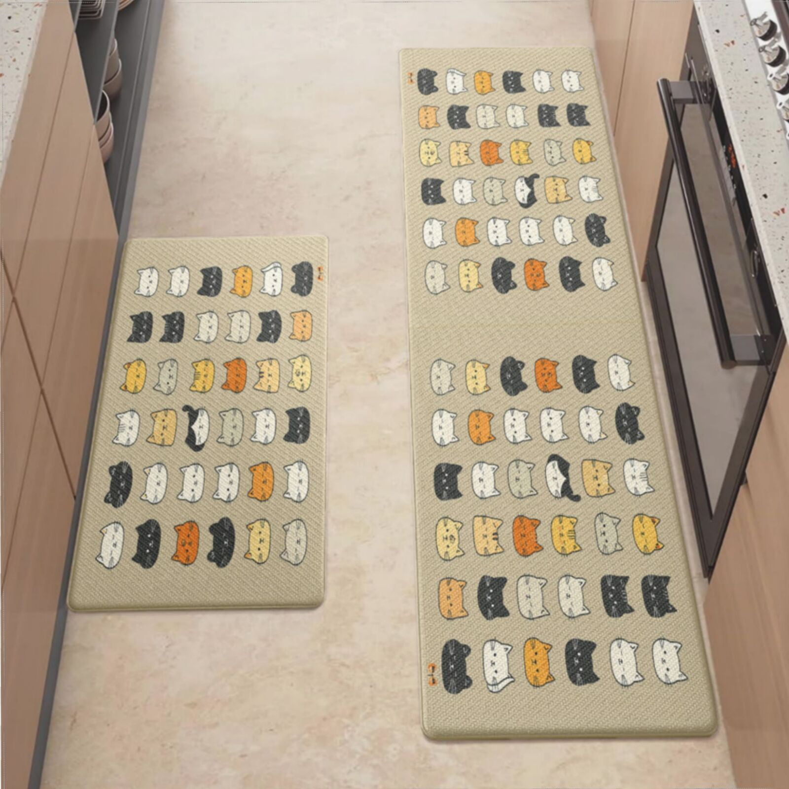 Anti Fatigue Kitchen Mat, Cute Cats Kitchen Rugs Non Slip, Cushioned ...