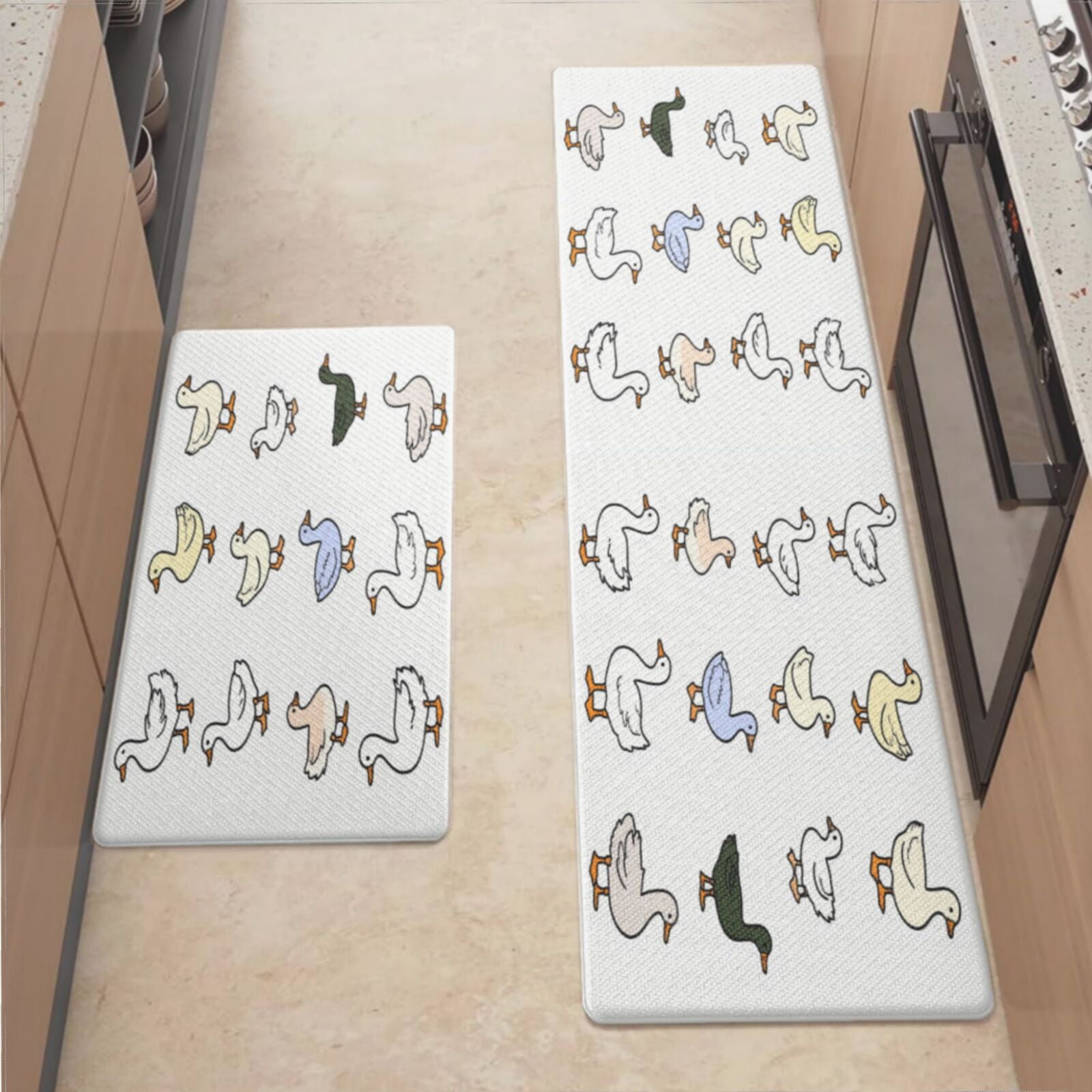 Anti Fatigue Kitchen Mat, Cute Goose Sets of 2 Kitchen Rugs Non Slip ...