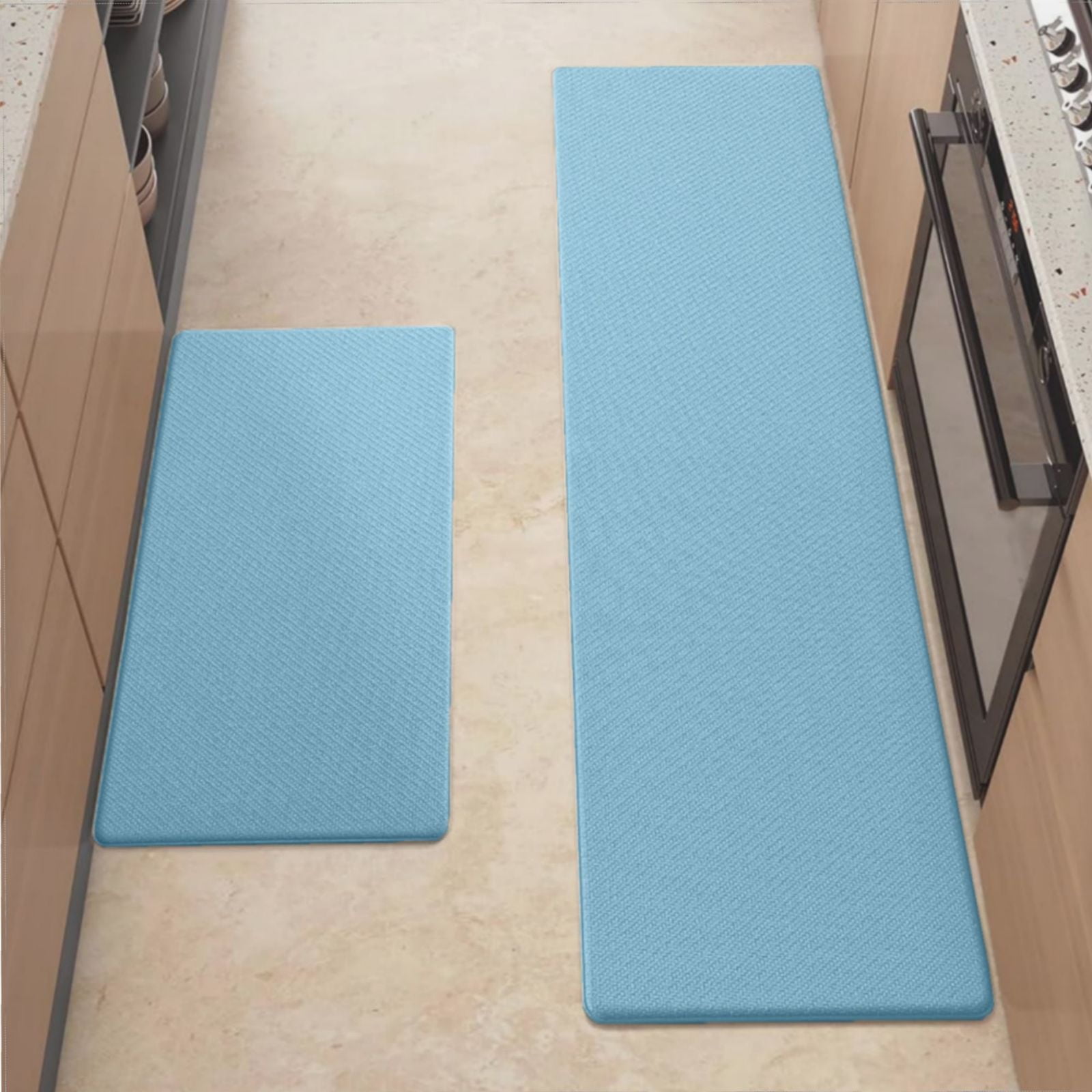 Anti Fatigue Kitchen Mat, Dark Sky Blue Kitchen Rugs Non Slip ...