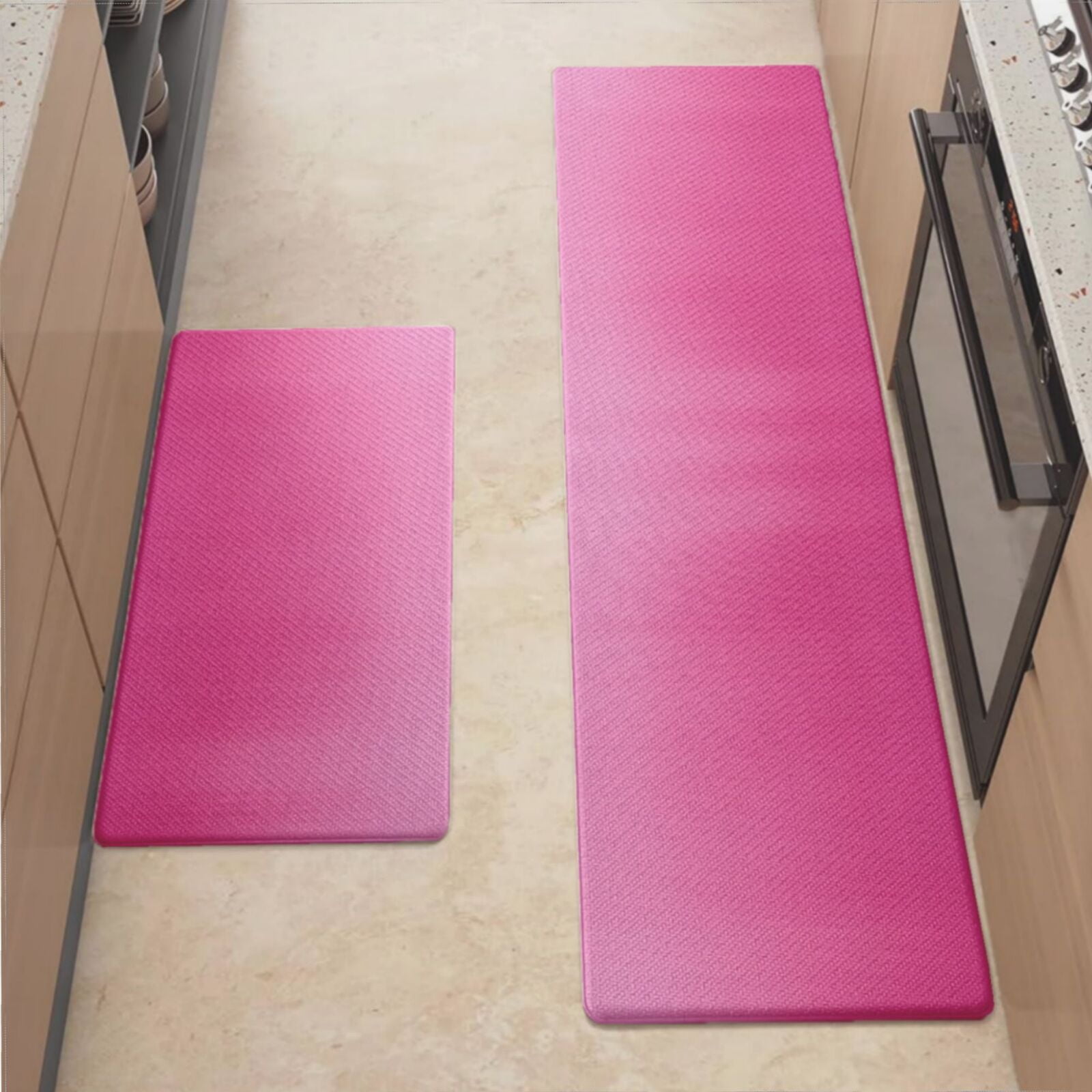 Anti Fatigue Kitchen Mat, Gradually Pink Kitchen Rugs Non Slip ...