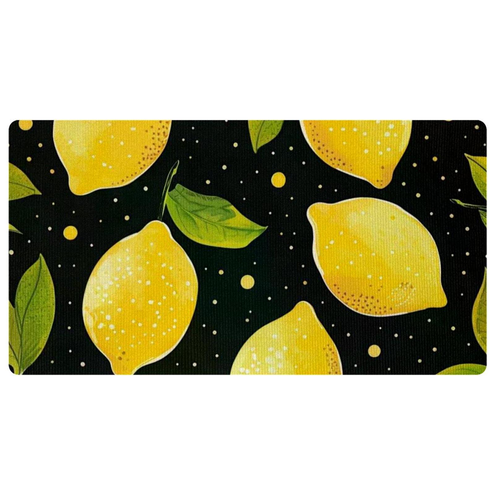 Anti Fatigue Kitchen Mat Non Slip Kitchen Mats with Lemons Orange Color ...