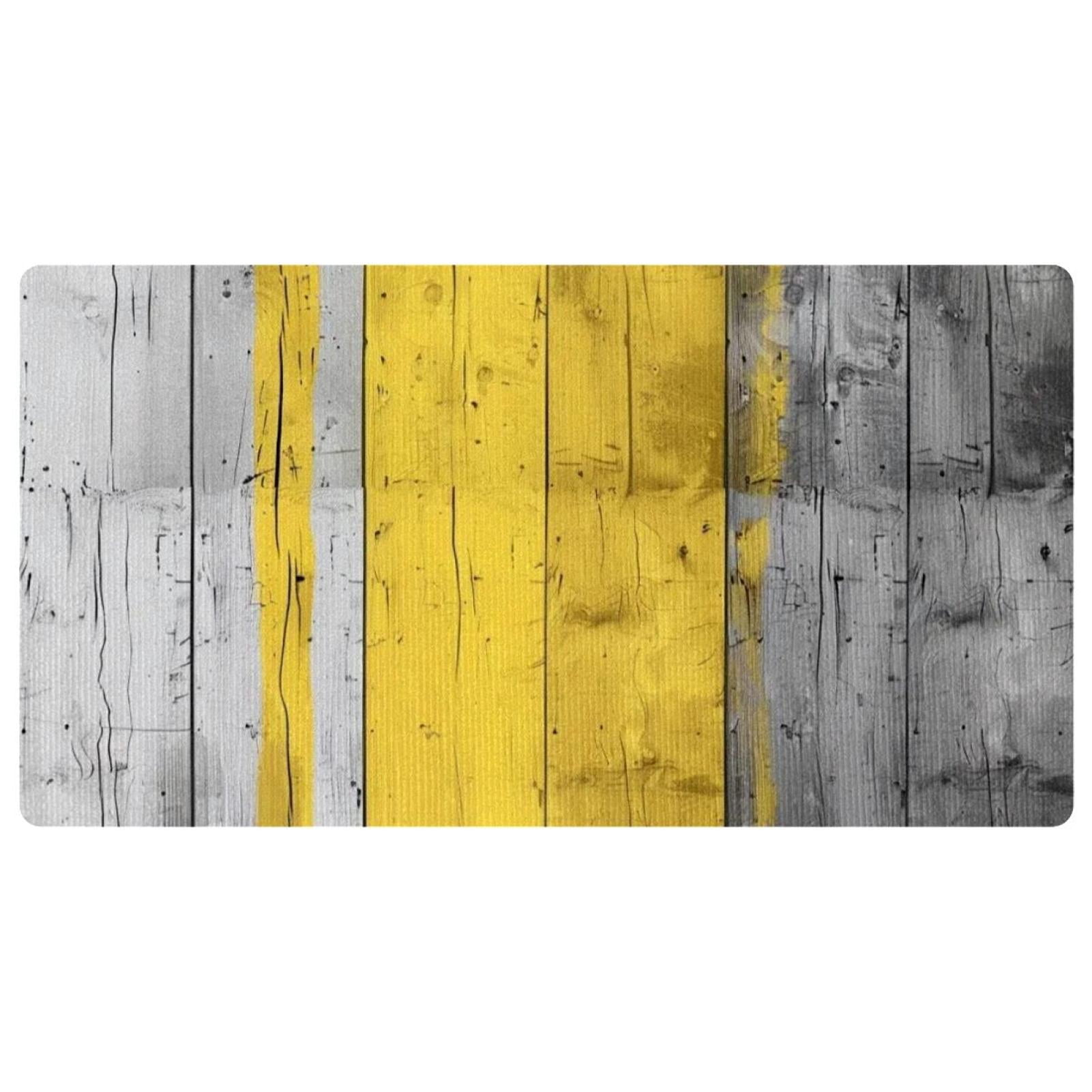Anti Fatigue Kitchen Mat Non Slip Kitchen Mats with Yellow Grey ...