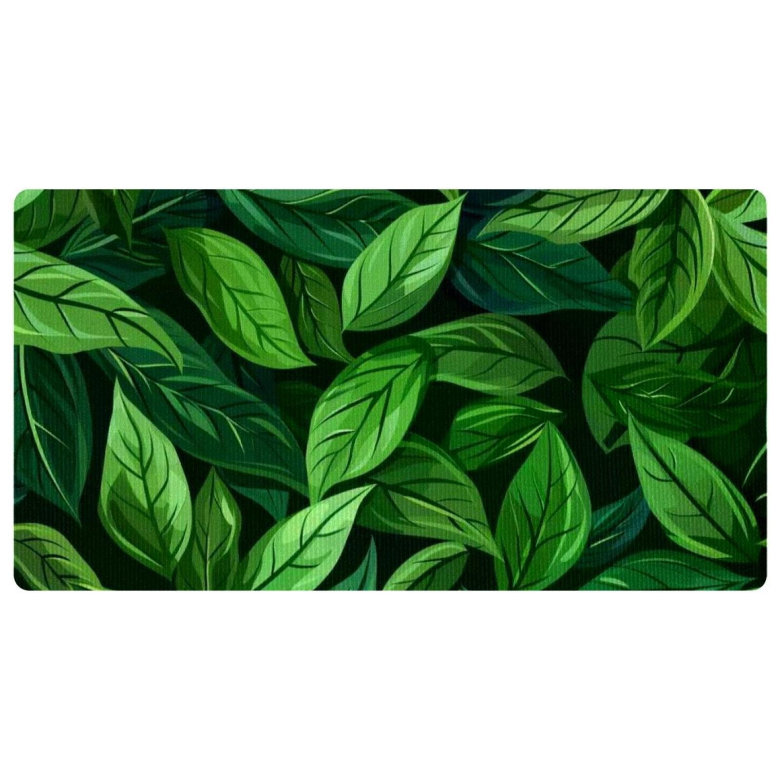 Anti Fatigue Kitchen Mat Non Slip Kitchen Mats with Green Leaves ...
