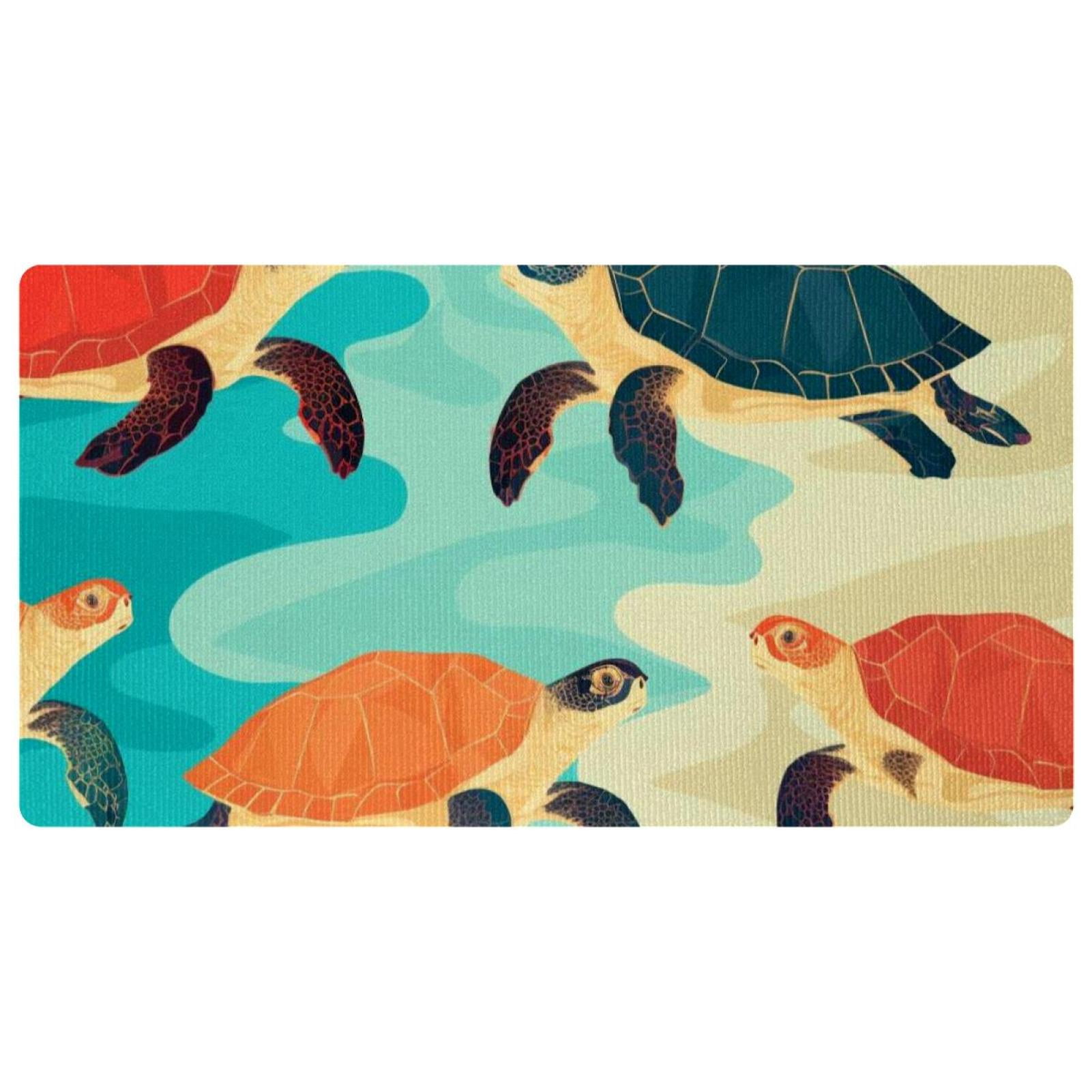 Anti Fatigue Kitchen Mat Non Slip Kitchen Mats with Sea Turtles ...