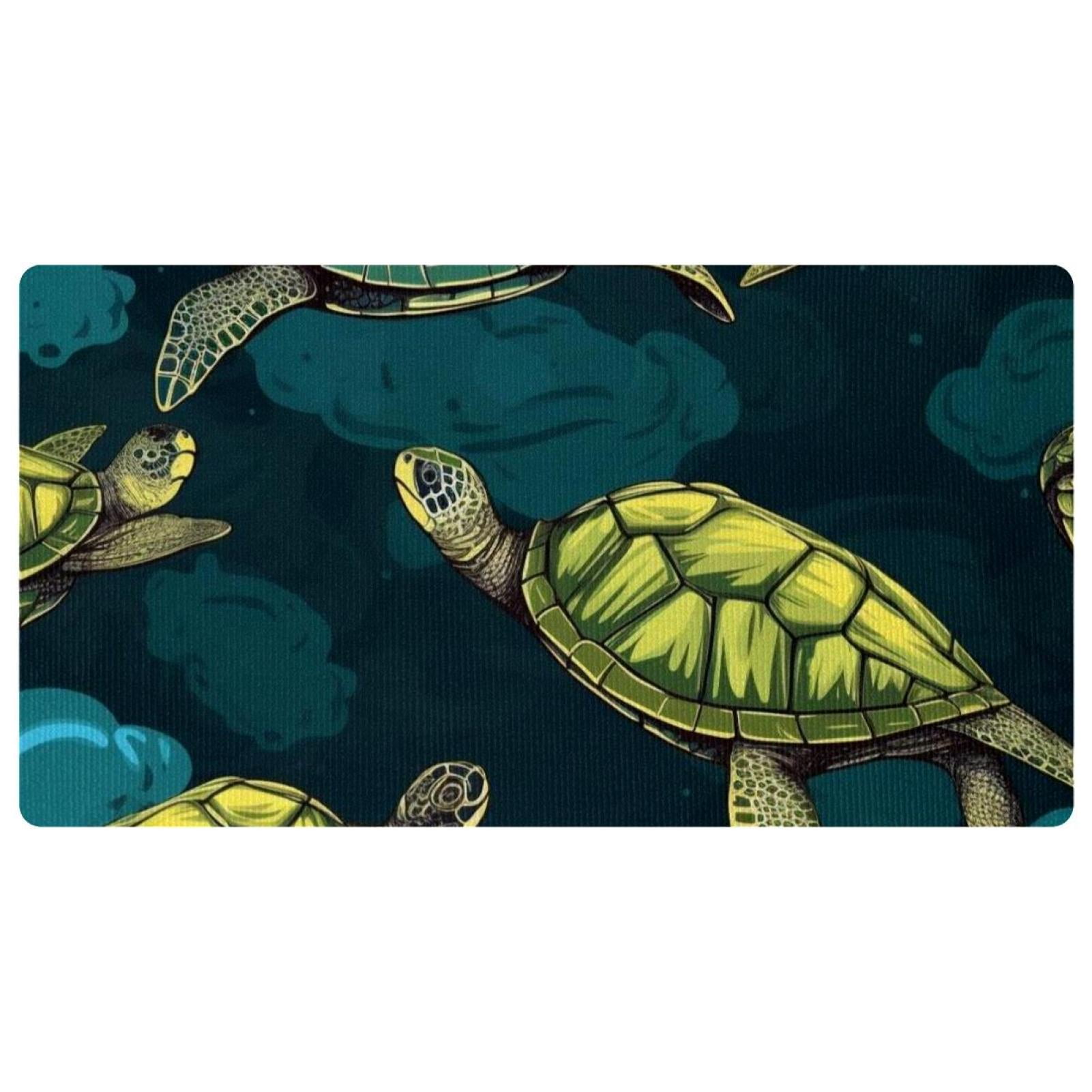 Anti Fatigue Kitchen Mat Non Slip Kitchen Mats with Turtles Seamless ...