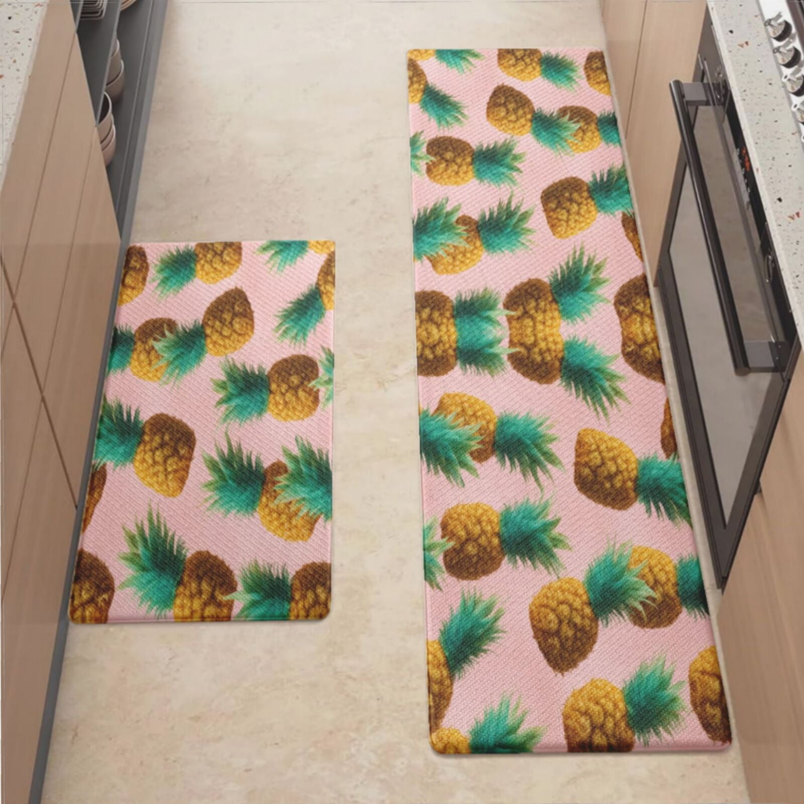 Anti Fatigue Kitchen Mat, Pineapple Kitchen Rugs Non Slip, Cushioned Standing Mat for Sink ...