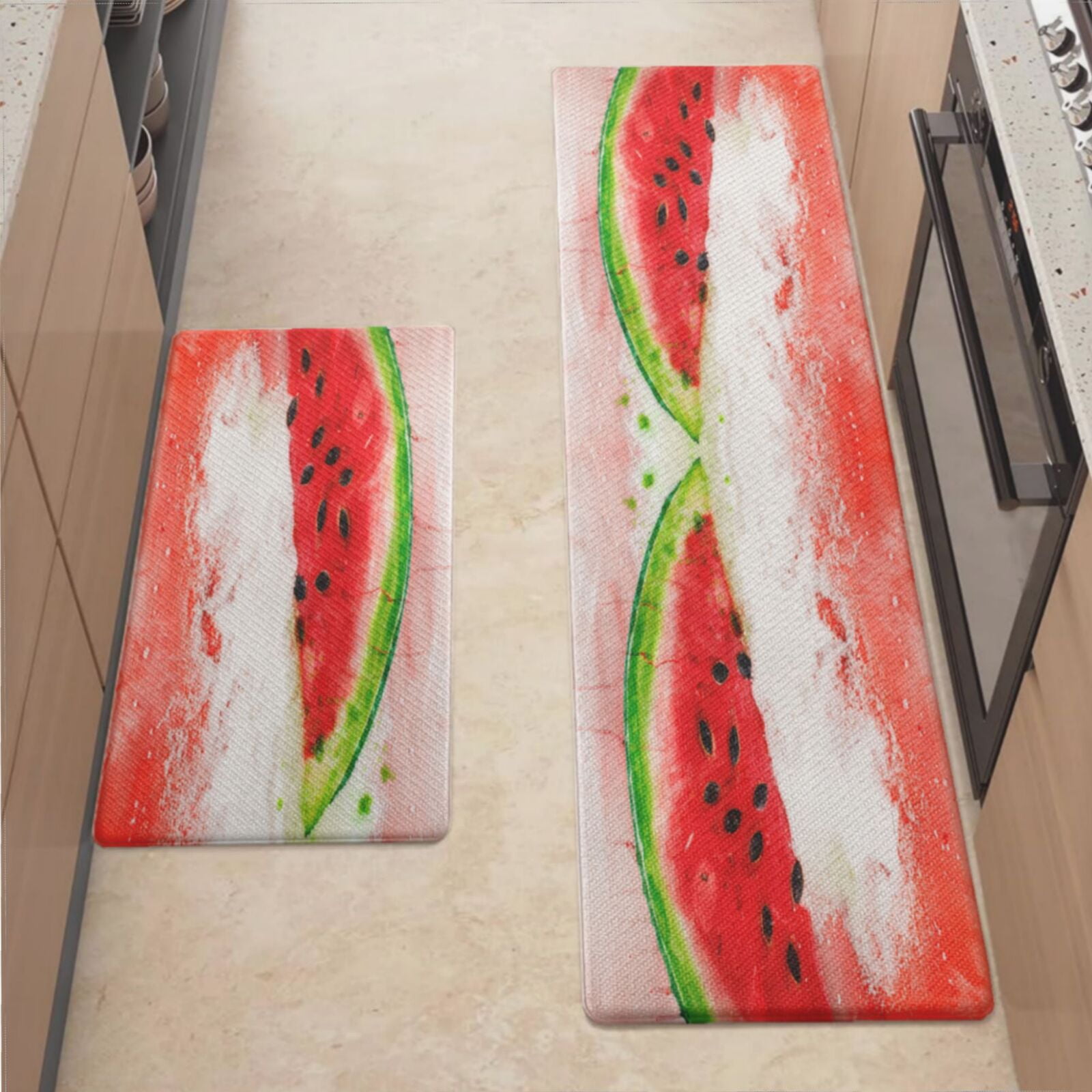 Anti Fatigue Kitchen Mat, Watermelon Kitchen Rugs Non Slip, Cushioned ...