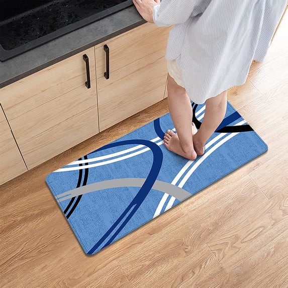 Anti-Fatigue Kitchen Mats 1 Piece, Modern Abstract Design Kitchen Floor ...