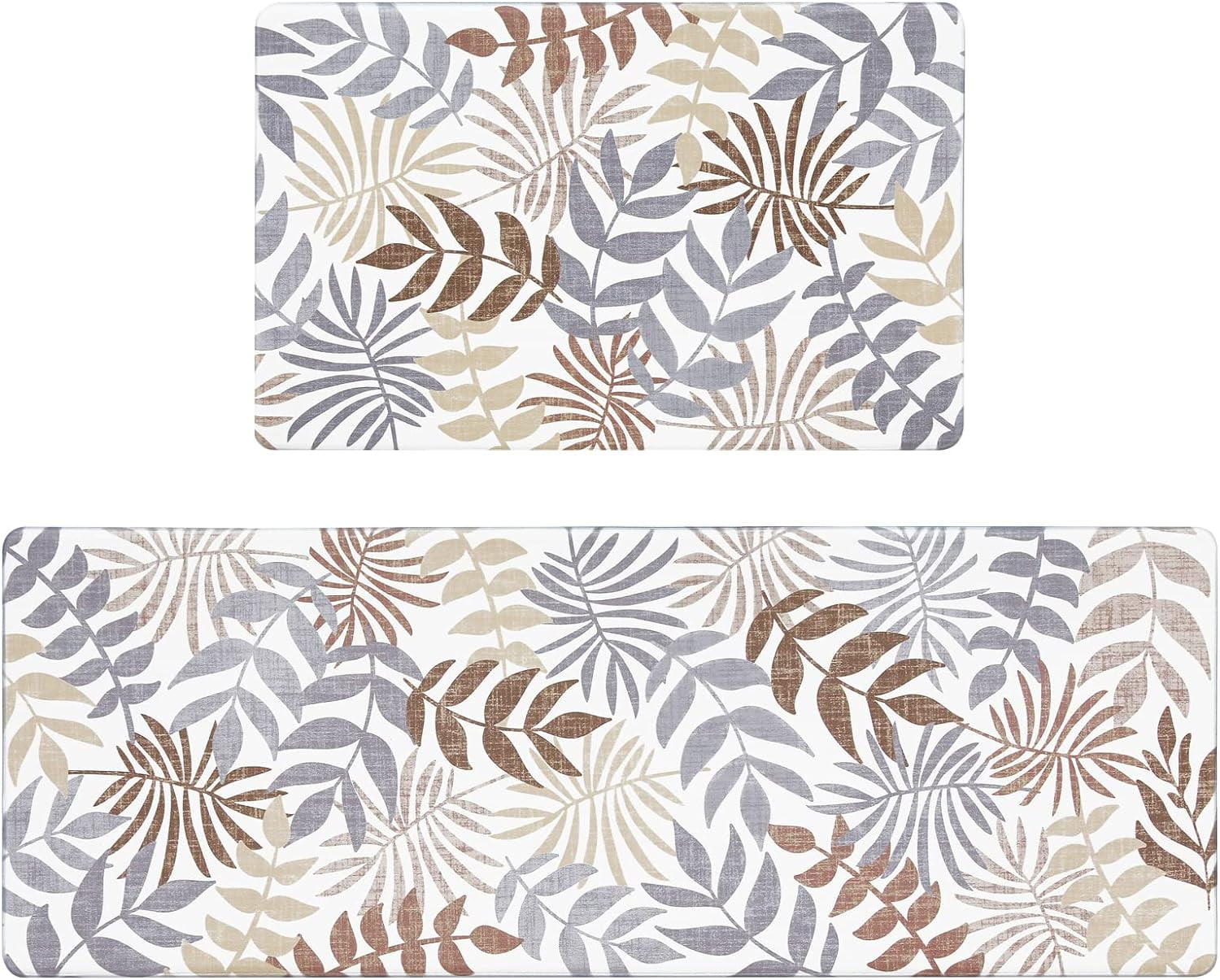 Anti Fatigue Kitchen Mats for Floor 2 Piece Set, Cushioned Memory Foam ...