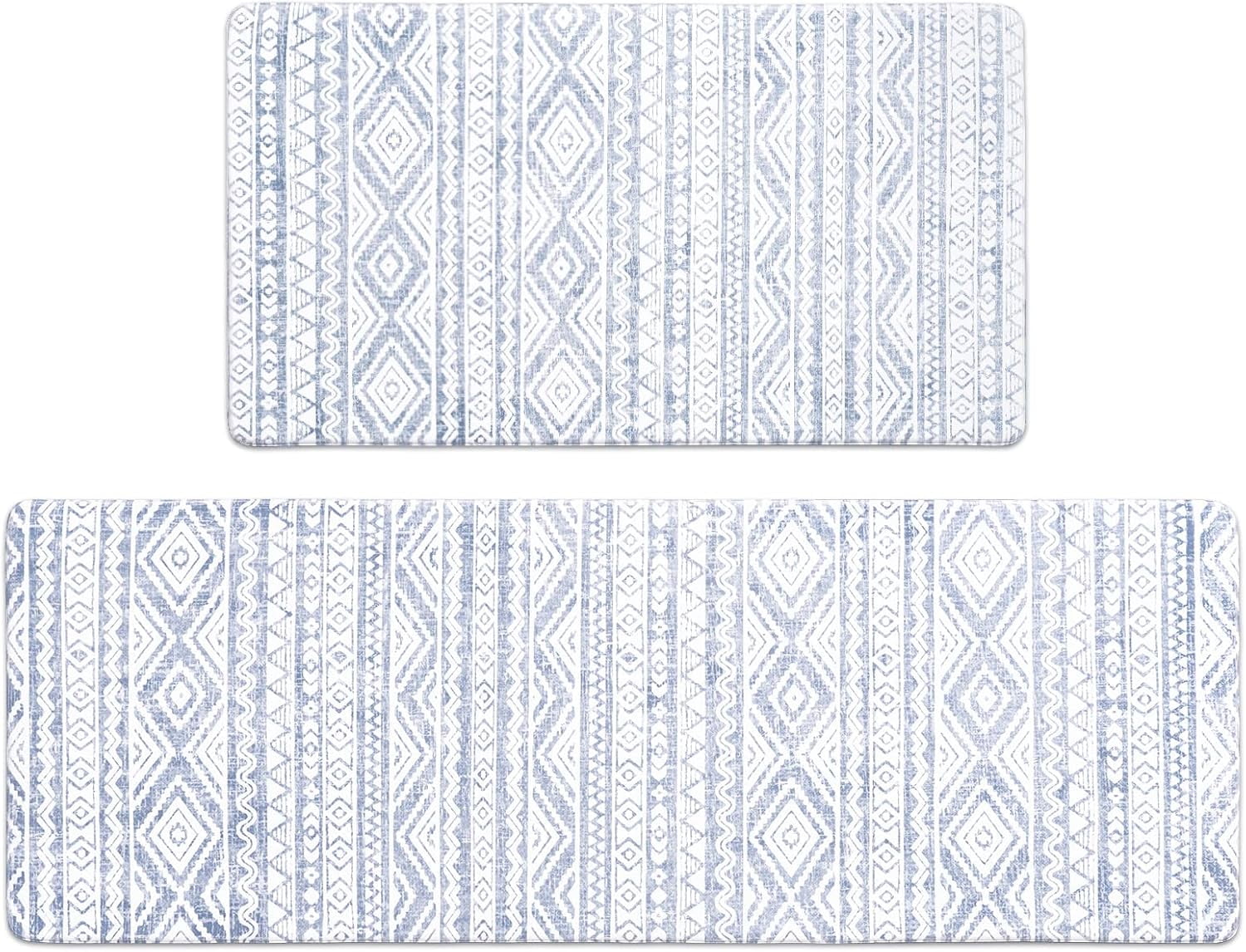 Anti Fatigue Kitchen Mats for Floor 2 Piece Set, Waterproof & Non-Skid ...