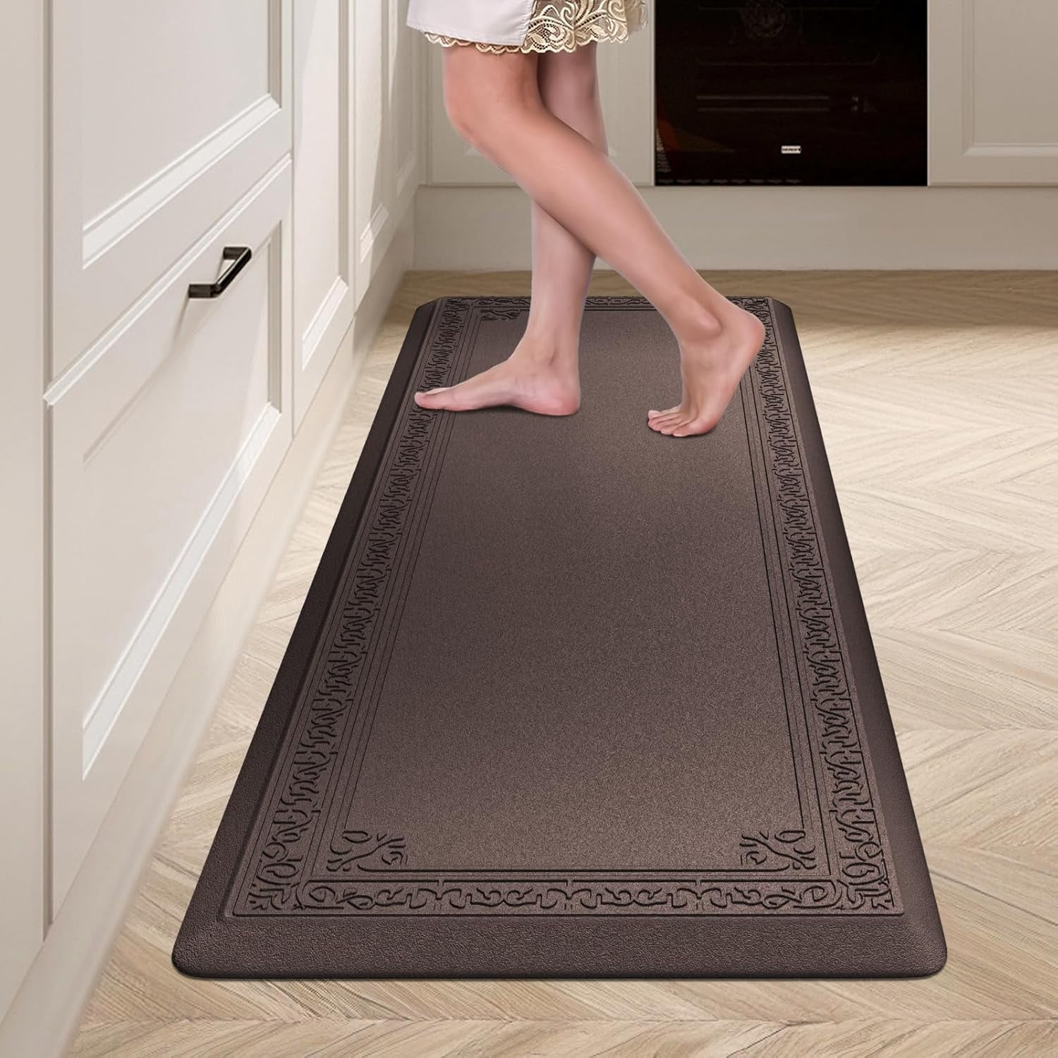 Anti Fatigue Kitchen Mats for Floor, Standing Desk Mat, Cushioned ...