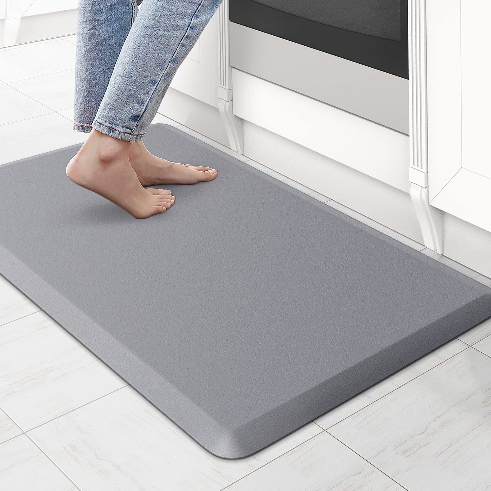IOCOCEE Anti-Fatigue Waterproof Kitchen Mat Set with Cushioned Support ...
