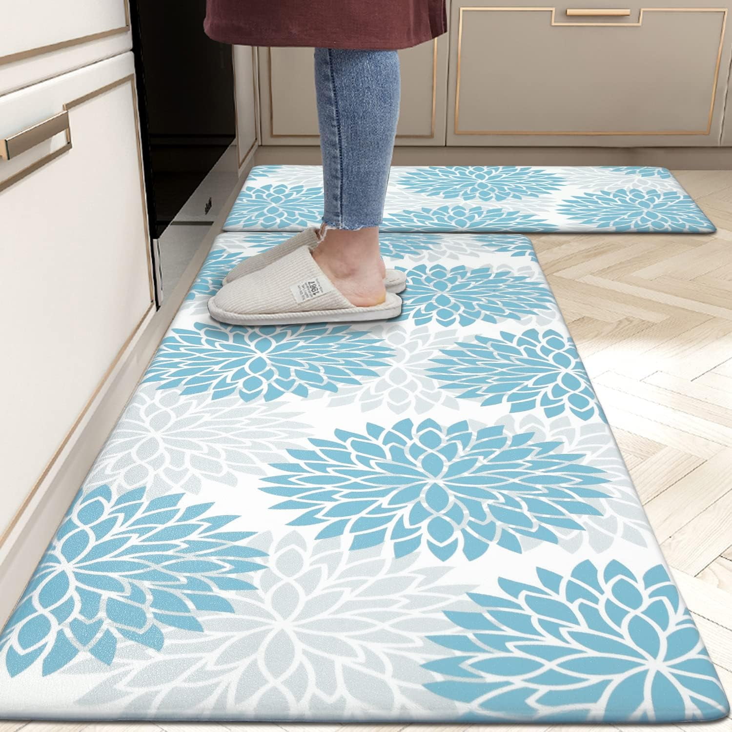 Anti Fatigue Kitchen Rug Sets 2 Piece Non Slip Kitchen Mats for Floor ...