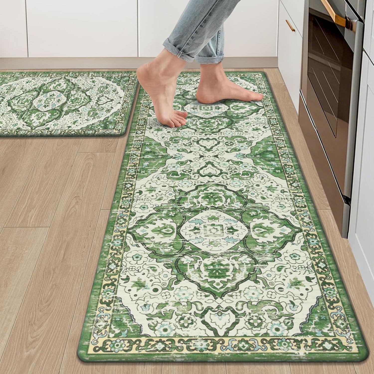 Anti Fatigue Kitchen Rugs Sets of 2 Cushioned Kitchen Mats for Floor ...