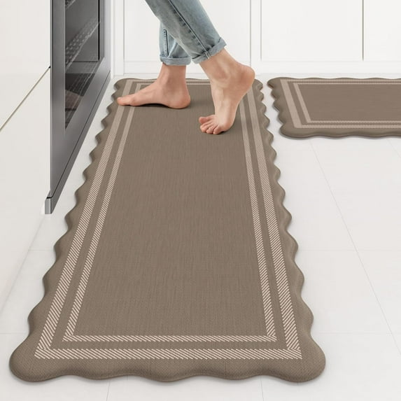 Anti Fatigue Mats for Kitchen Floor 17"x47"+17"x29", Farmhouse Kitchen ...