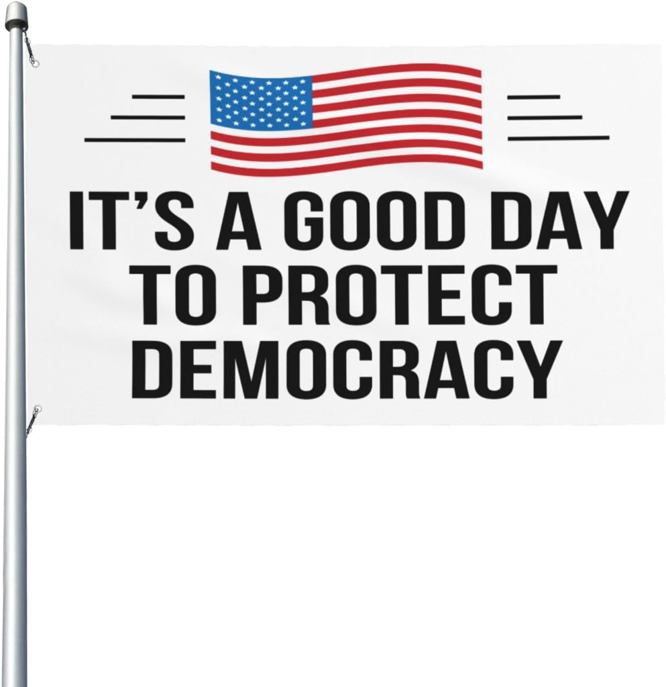 Anti Flag 3x5 It’s A Good Day To Protect Democracy Banner Sign Outdoor ...