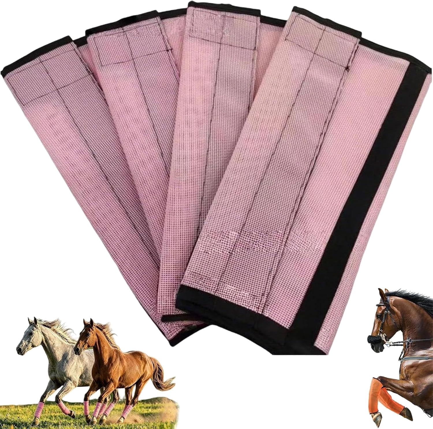 Anti-Fly Horse Leg Mesh Protectors - Set of 4 Breathable Summer Boots ...